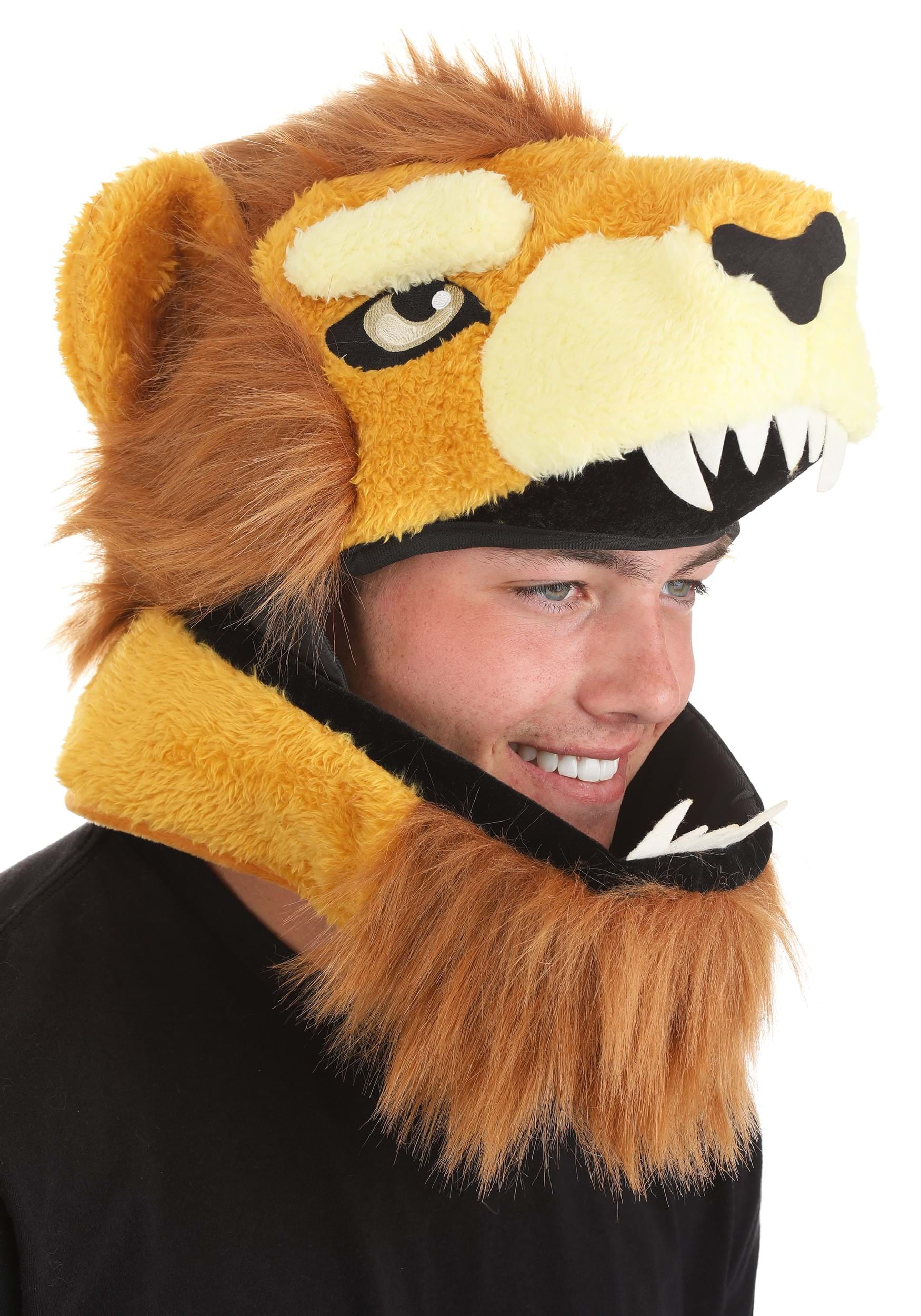 FUN Costumes Lion Jawsome Hat, Faux Fur, Safari Costume Accessory for ...