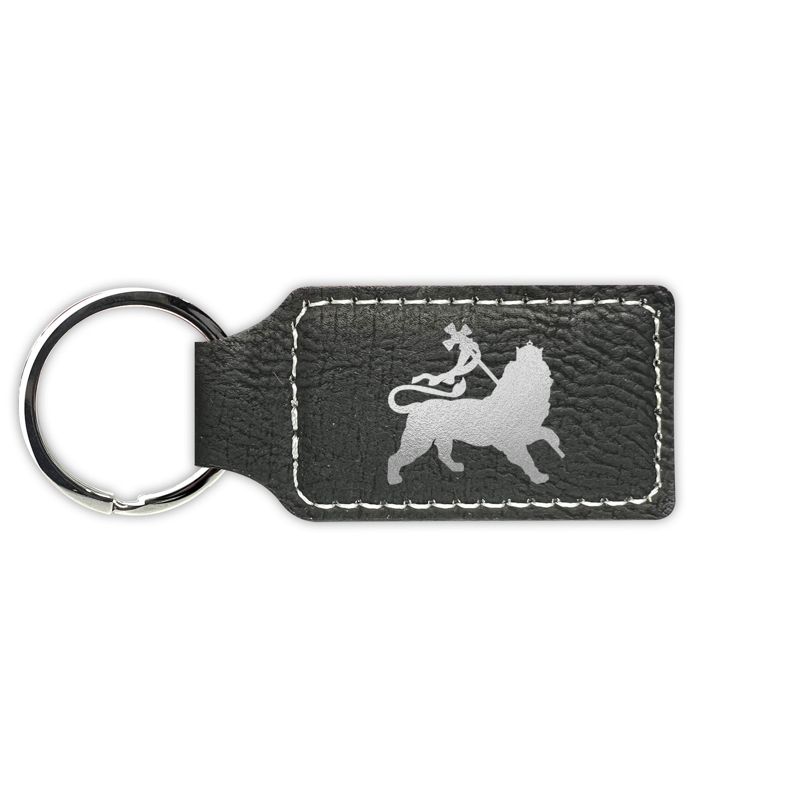 Lion of Judah Keychain Leatherette Rectangle - Laser Engraved - Many ...