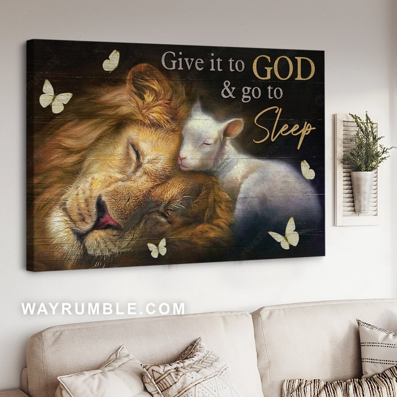 Lion Of Judah, Lamb Of God, Inspirational Painting, Give It To God And ...