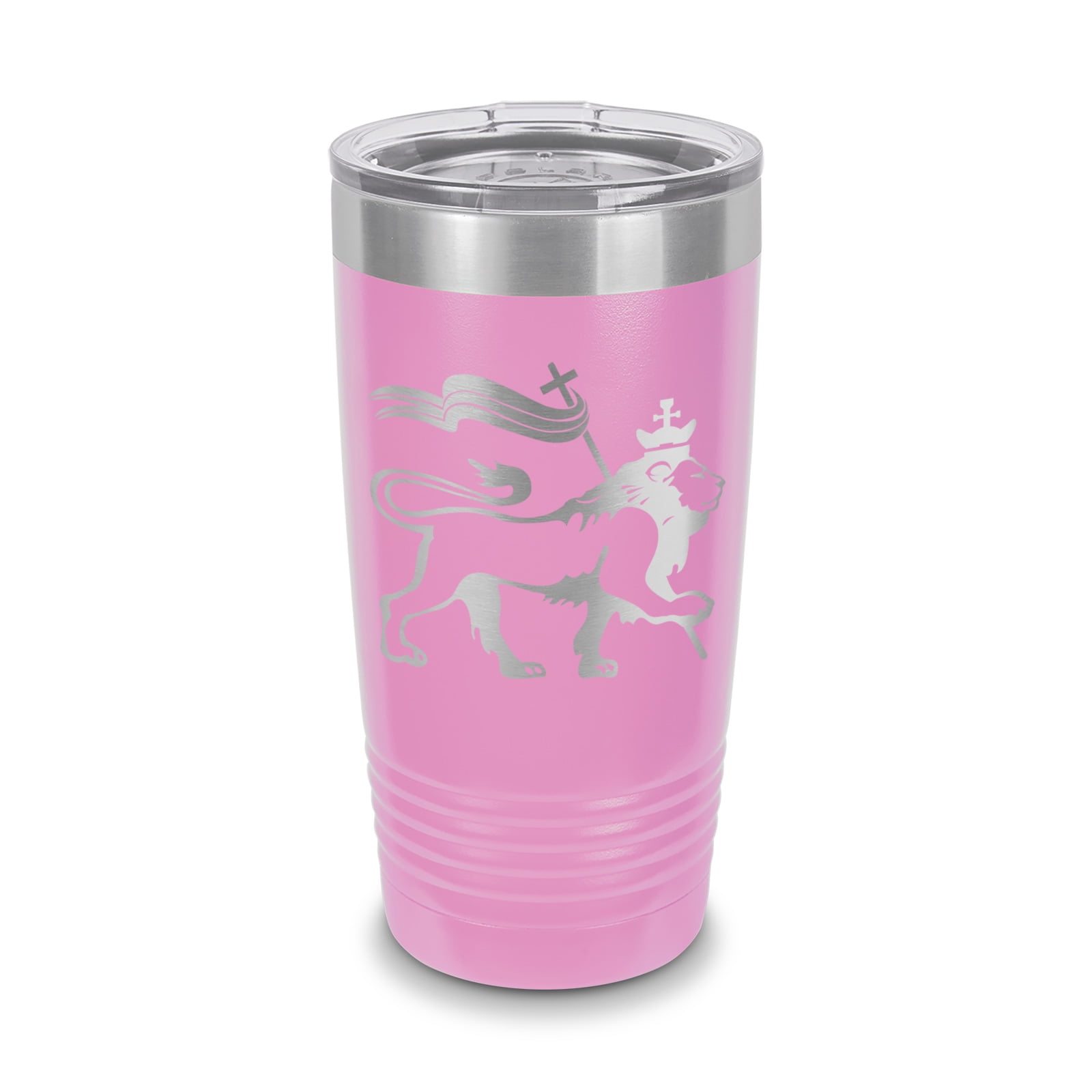 Lion of Judah with Rasta Flag Tumbler 20 oz - Laser Engraved w/ Clear ...