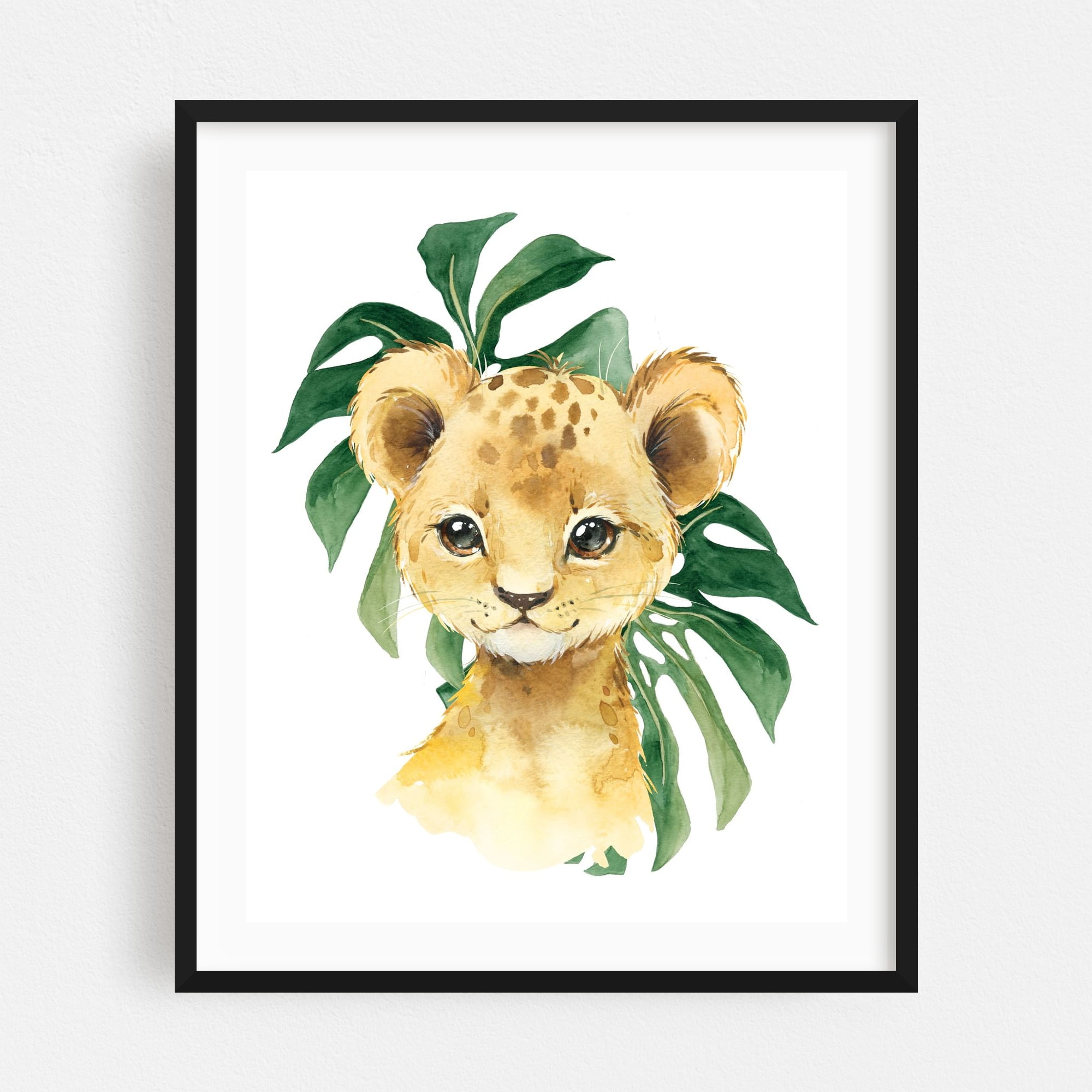 Lion, Jungle Animals, Safari Animals, Palm Leaves, Gender Neutral ...