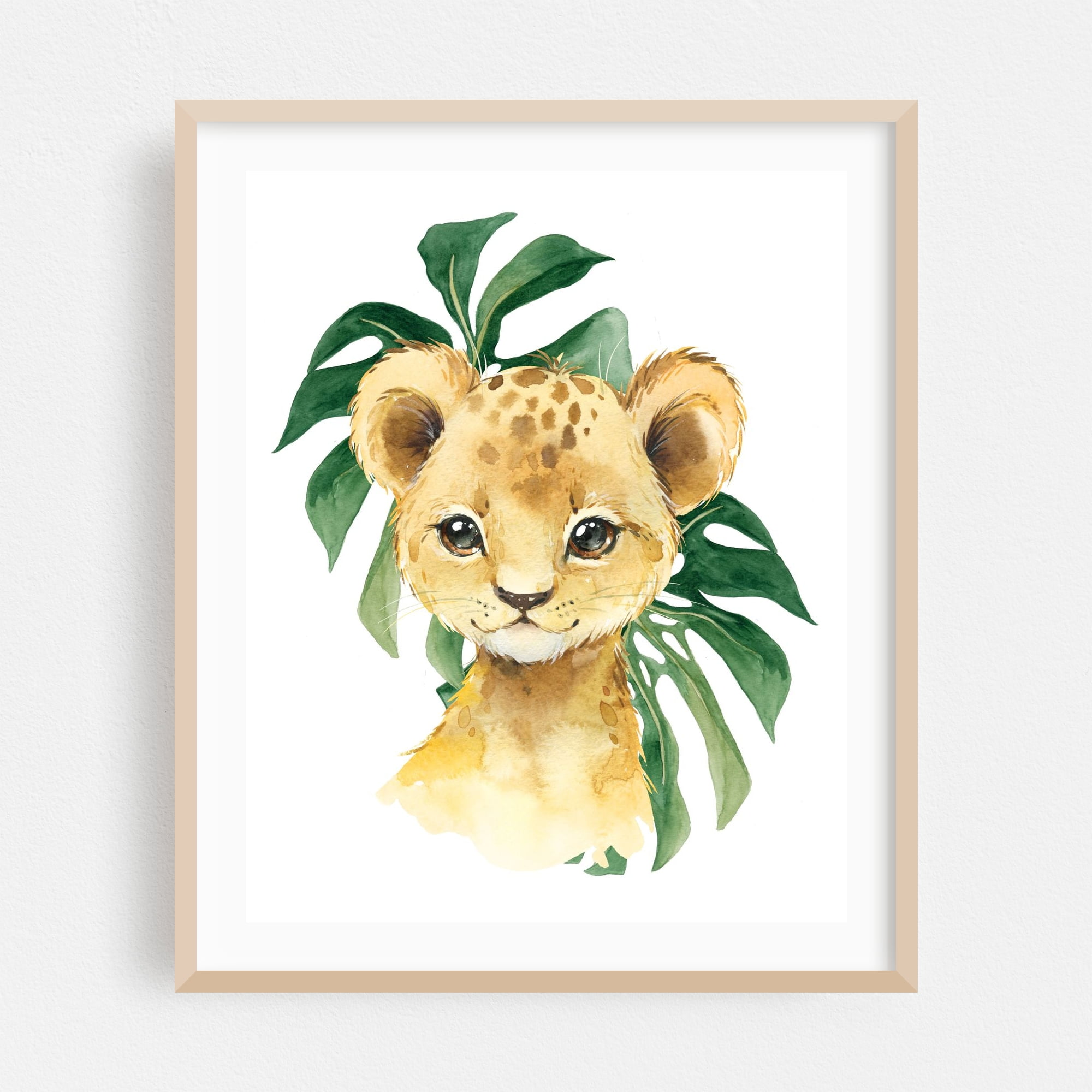 Lion, Jungle Animals, Safari Animals, Palm Leaves, Gender Neutral ...