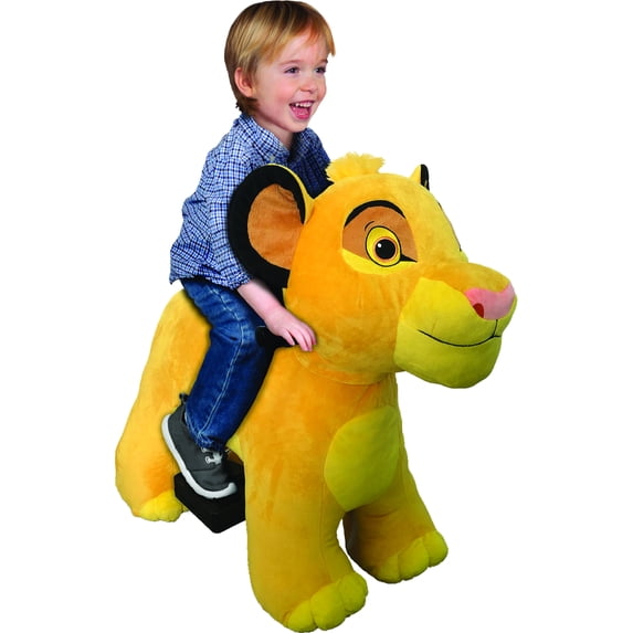 Lion King 6 Volt Cub Simba Plush Ride On by Dynacraft with Jungle Den ...