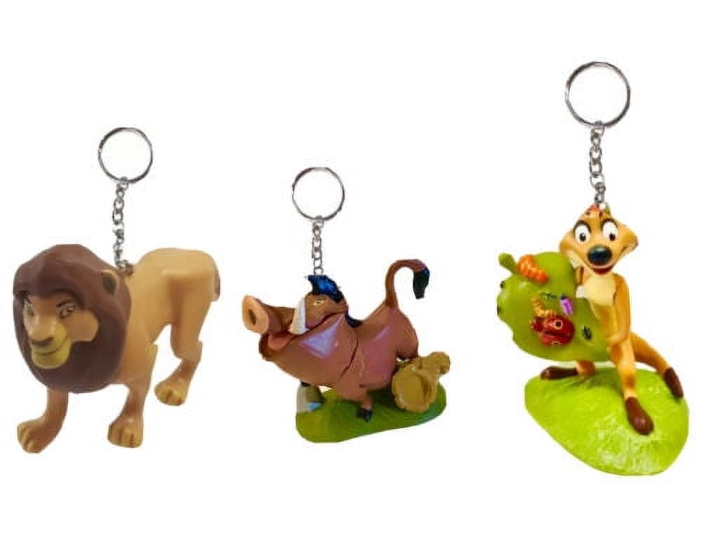 Lion King Adult Simba Timon & Pumbaa Key Ring Keychain Figure Figurine ...