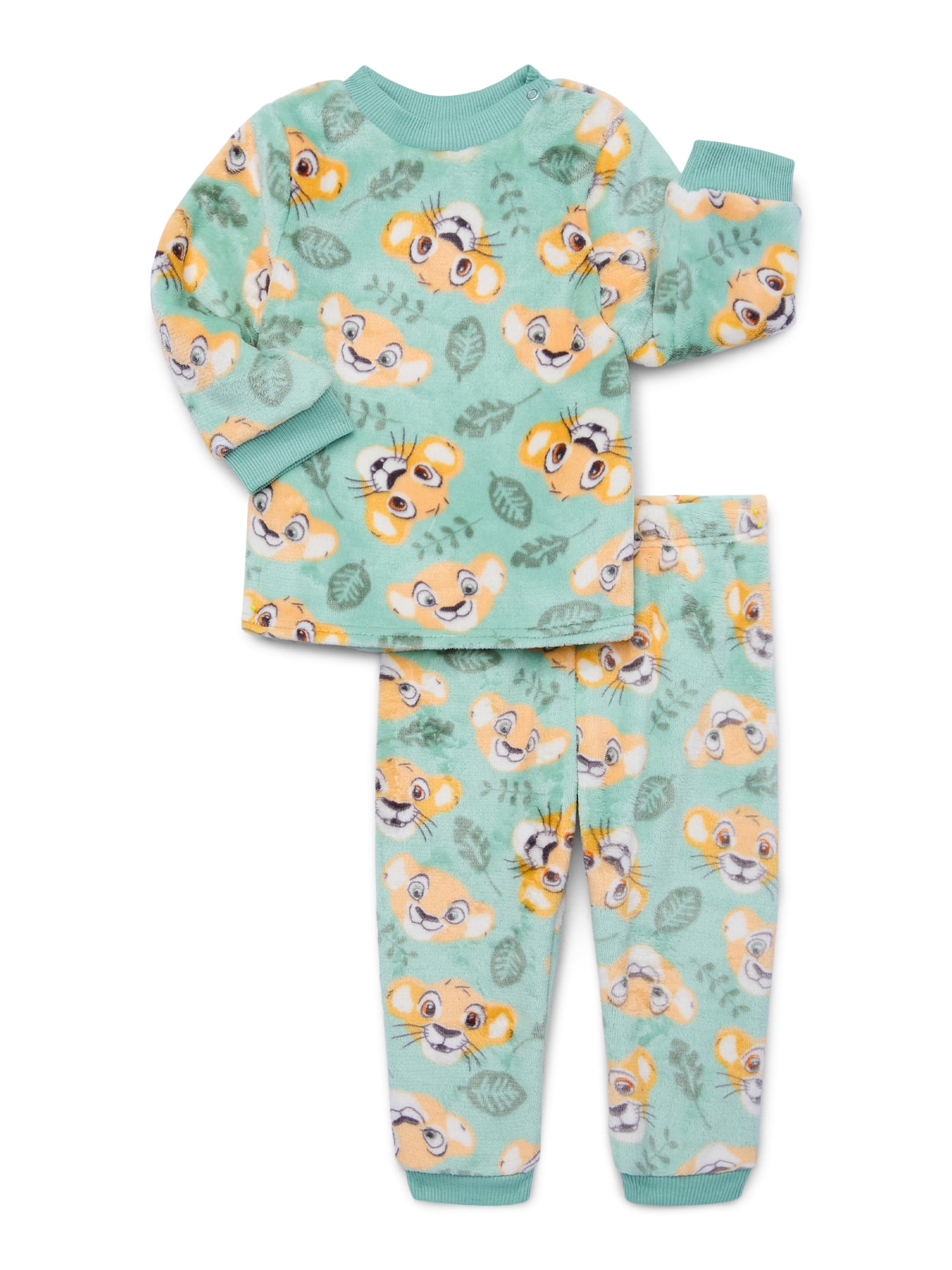 Lion King Baby Simba All Over Print Plush Pajama Set, 2-Piece, Sizes 0/ ...