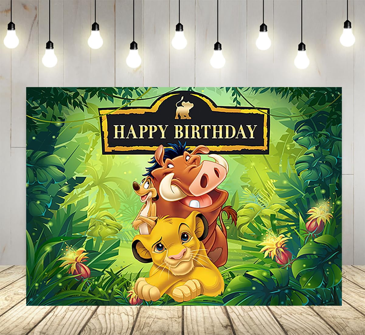 Lion King Backdrop CORNET for Birthday Party Supplies Tropical Jungle ...