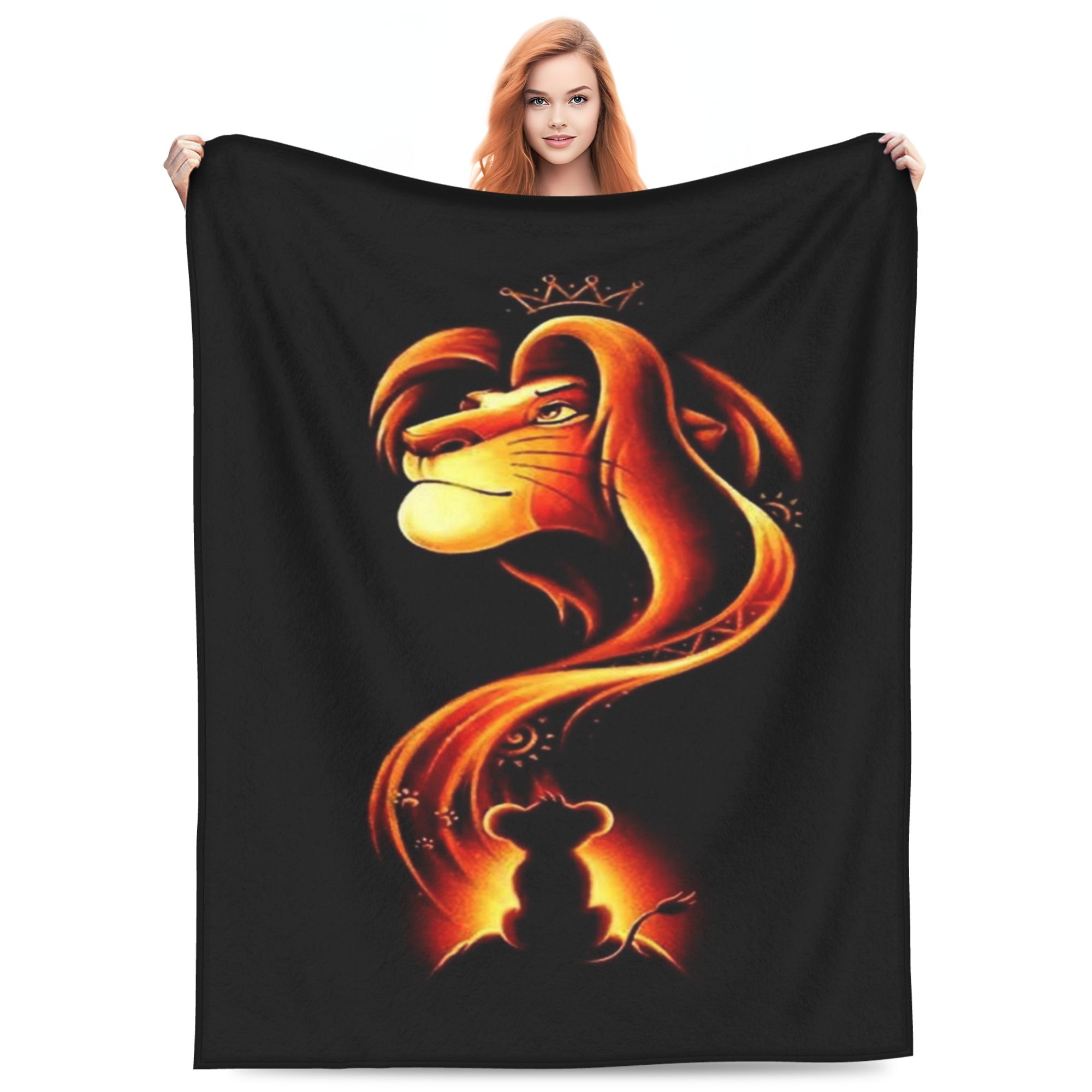 Lion Kin Bed Blanket 3D Printed Throw Blanket Lightweight Super Soft ...