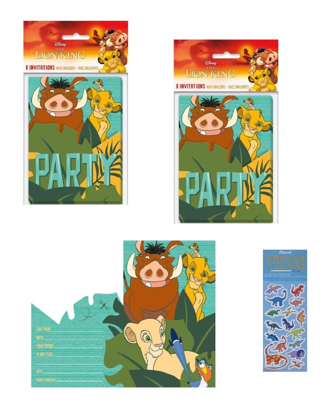 Lion King Birthday Baby Shower Party Supplies Bundle includes 16 Party ...