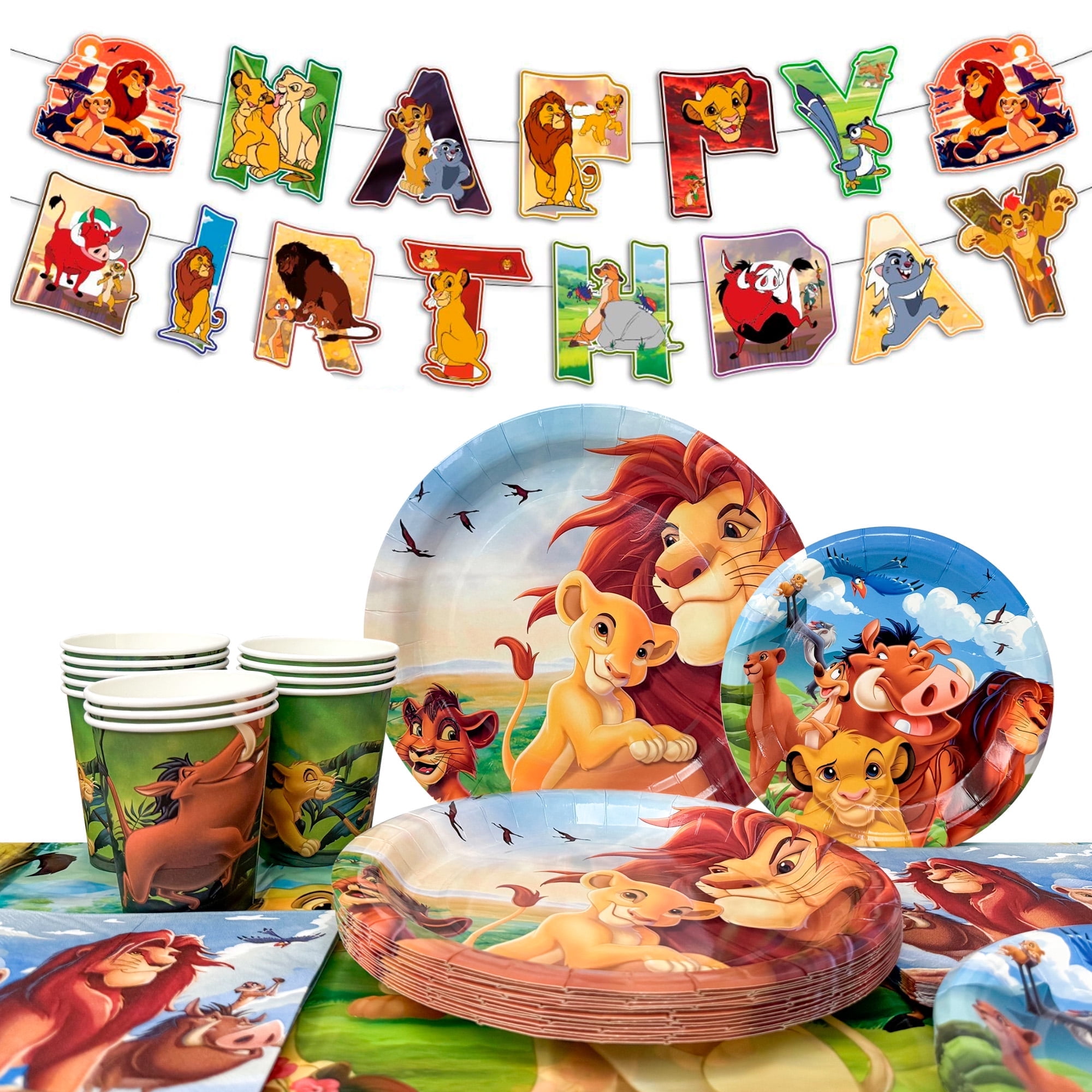The Lion King Birthday Party Decoration Tableware Set, Lion King Party ...