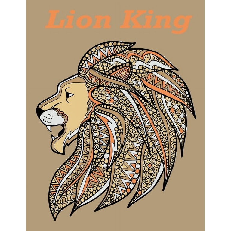 adult lion coloring pages