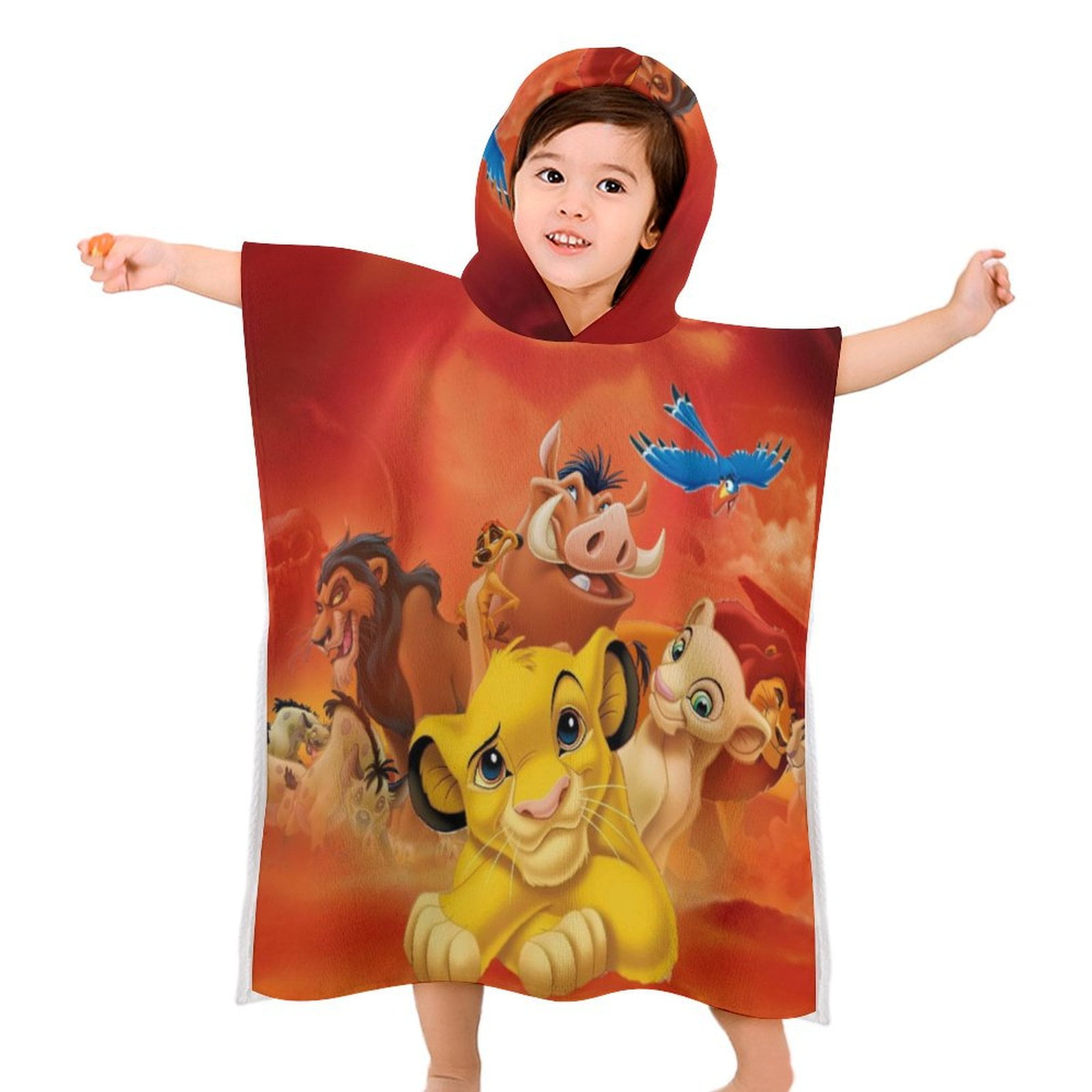 The Lion King Hooded Towels for Kids - Soft Kids Beach Towel for 3-10 ...