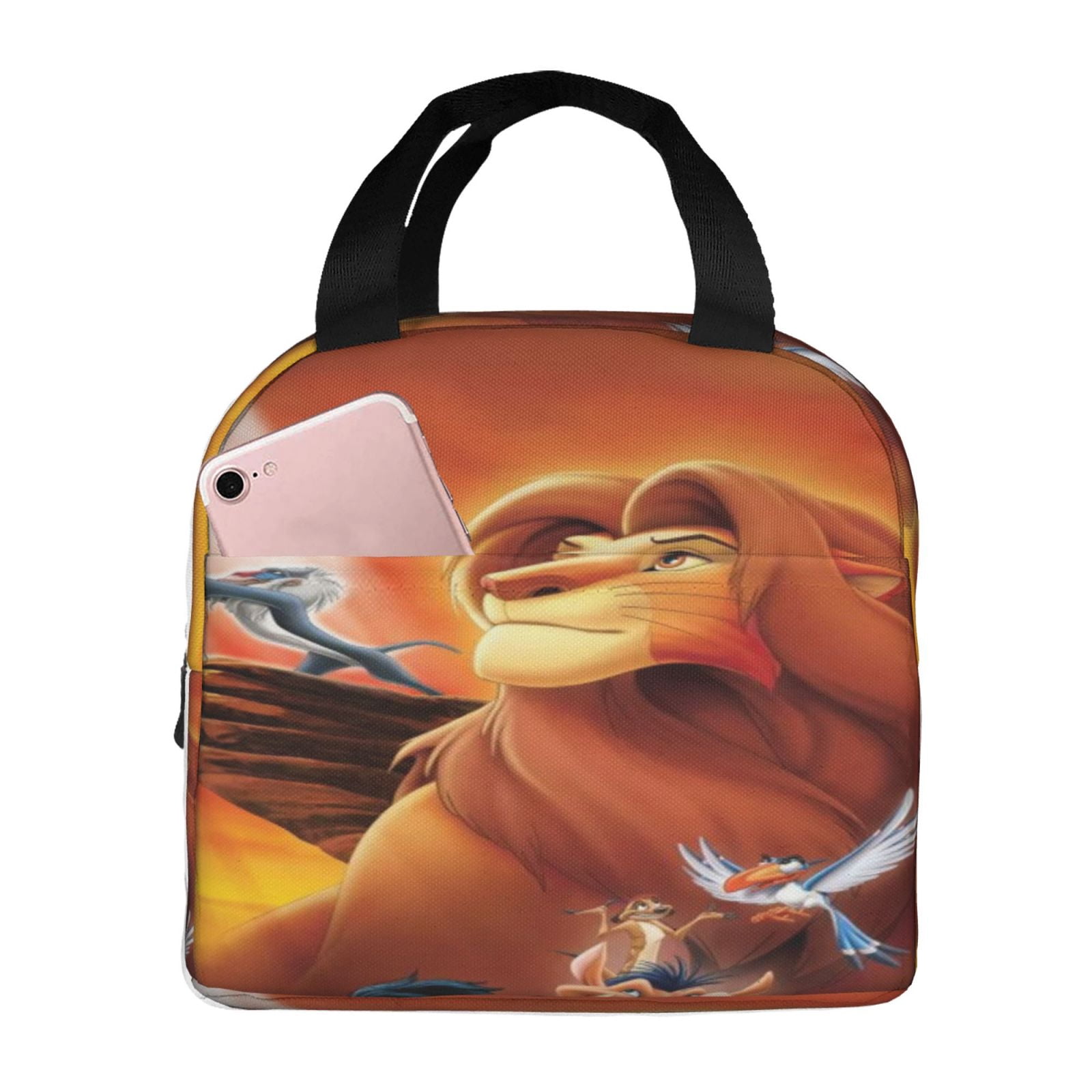 Lion Kin Lunch Bag Insulated Lunch Box Reusable Cooler Cartoon Lunch ...