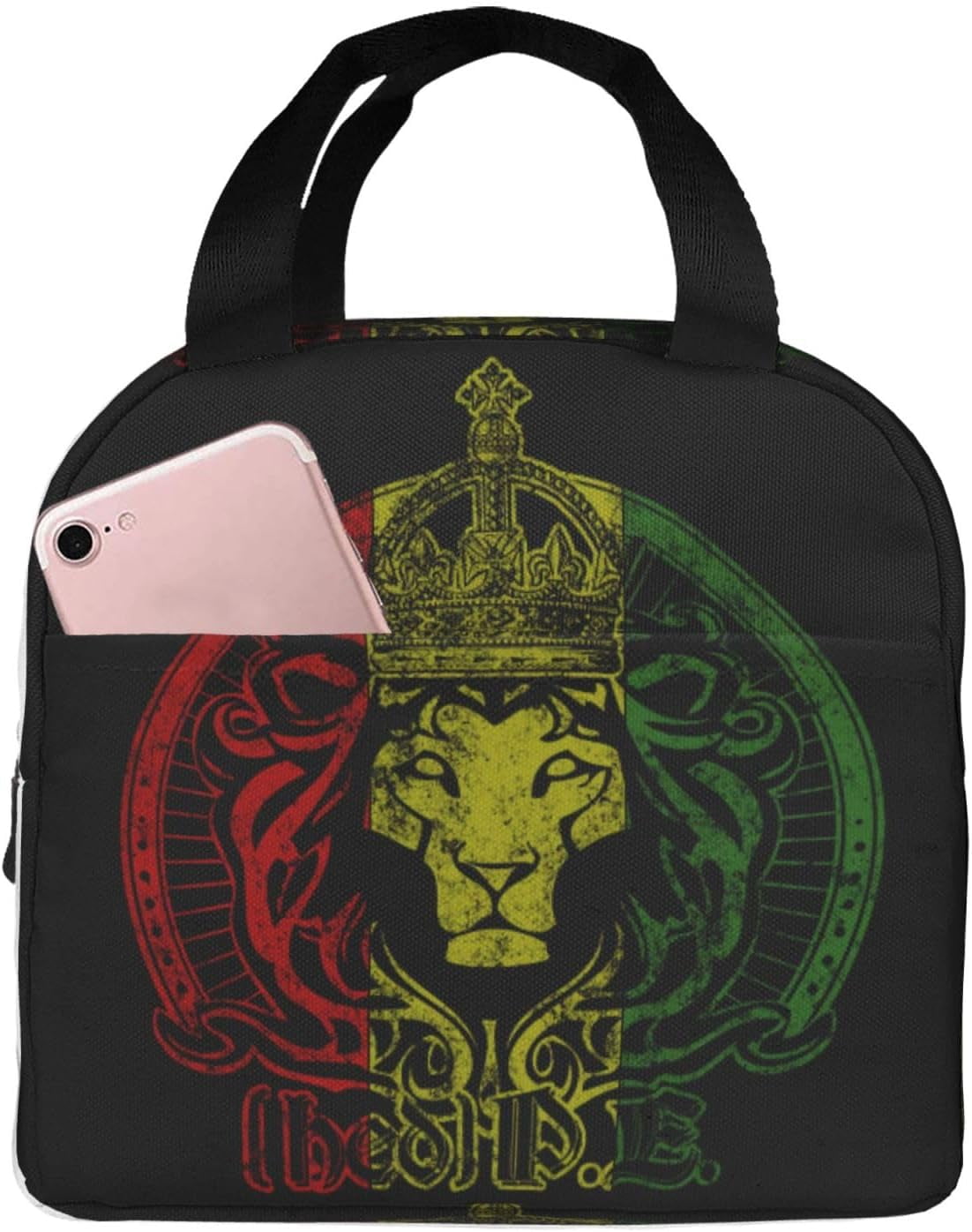 Lion King Of Judah Rasta Rastafari Jamaica Reggae Lunch Bag Reusable ...