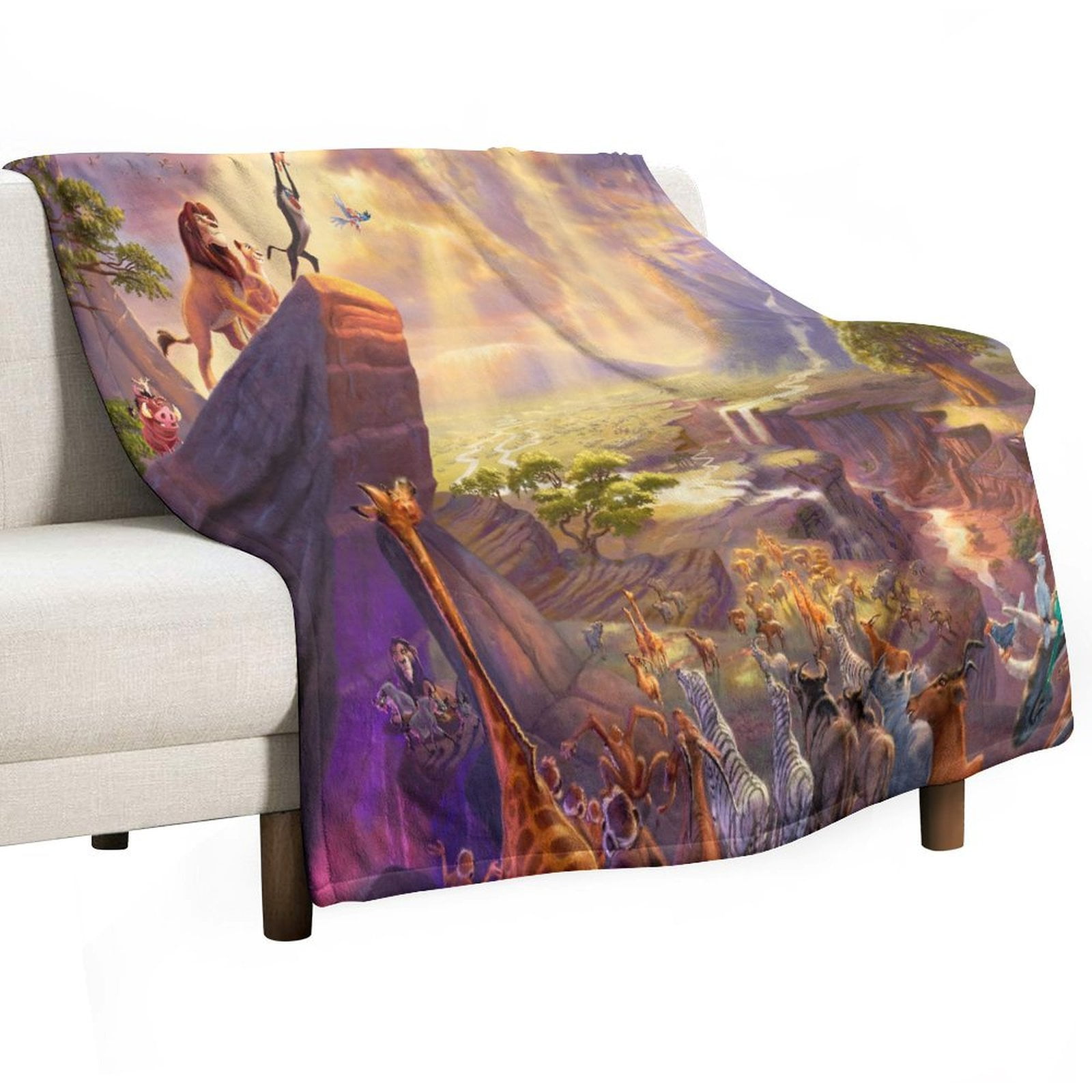 Lion King Pride Simba Friends Boys And Girls Super Plush Throw Blanket ...