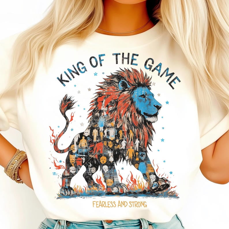 Lion King Shirt, Fearless Beast Tee, Fiery Jungle Majesty T-Shirt ...