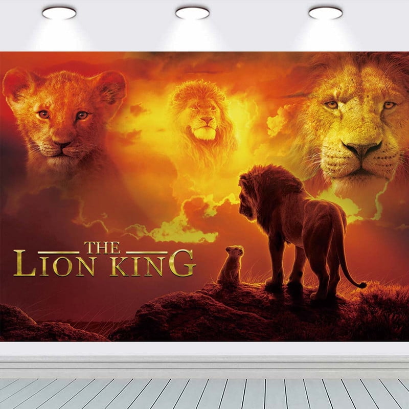 Lion King Simba Birthday Banner Backdrop Background Taspestry Wall ...