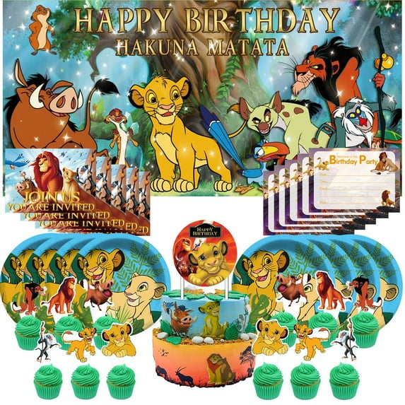 Lion King Simba Invite Invitation Cards Party Supplies Decor ...