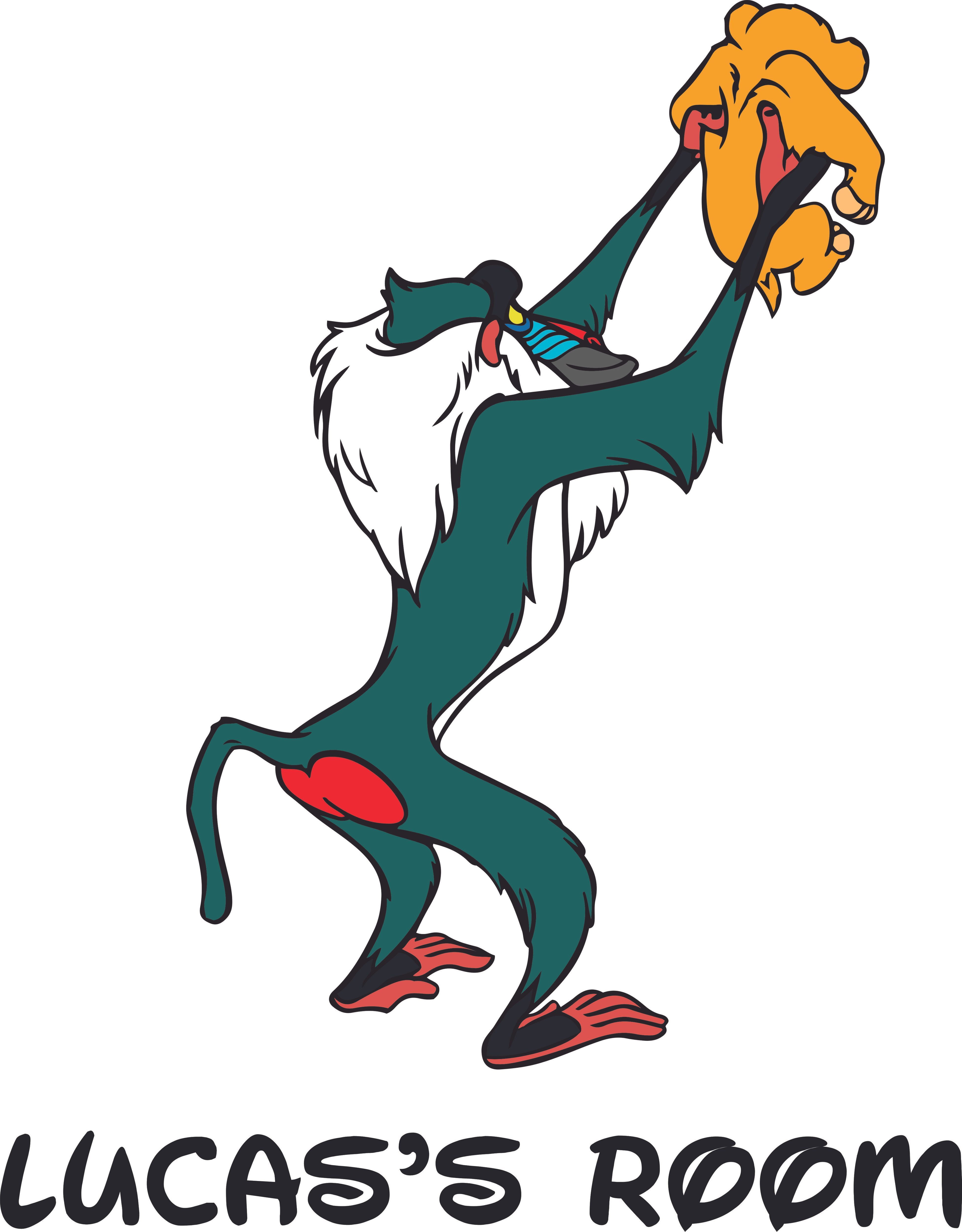 Lion King Simba Rafiki Lifting Scene Customized Wall Decal - Custom ...