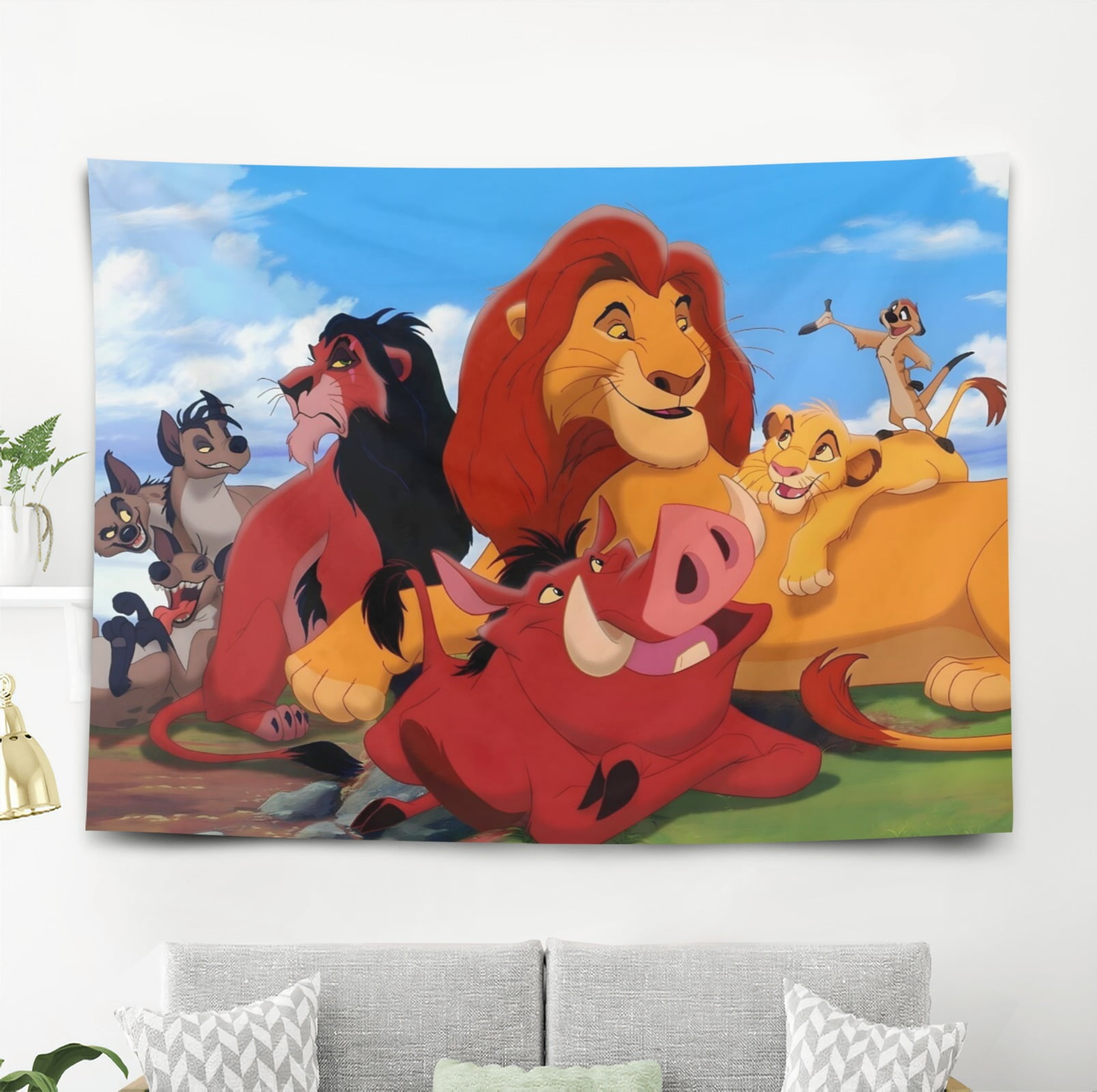 Lion King Simba -Theme Anti-pilling Tapestry Gift Wall Hanging Backdrop ...