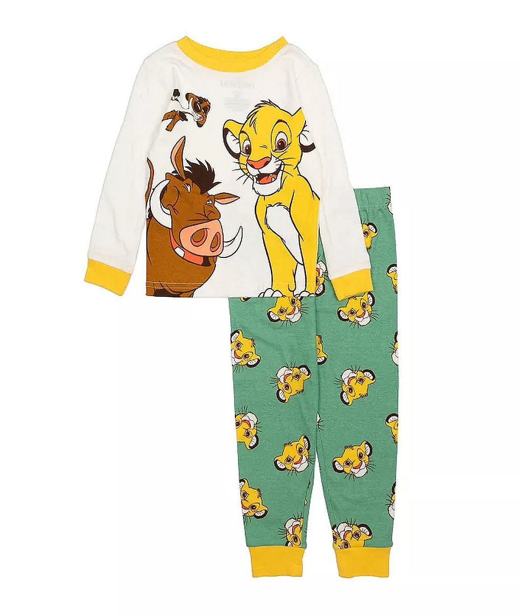 Lion King Simba, Timon and Pumba Toddler Boy's Character Cotton Pajama ...