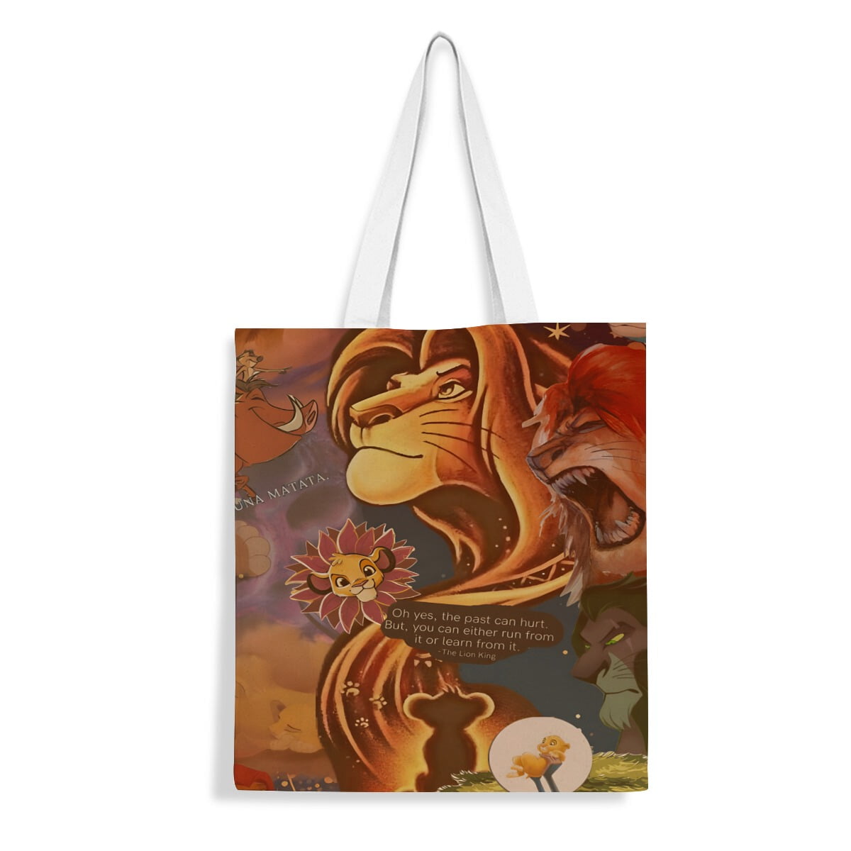Lion King Simba canvas Tote Bag handbag: Cute cat design tote for women ...