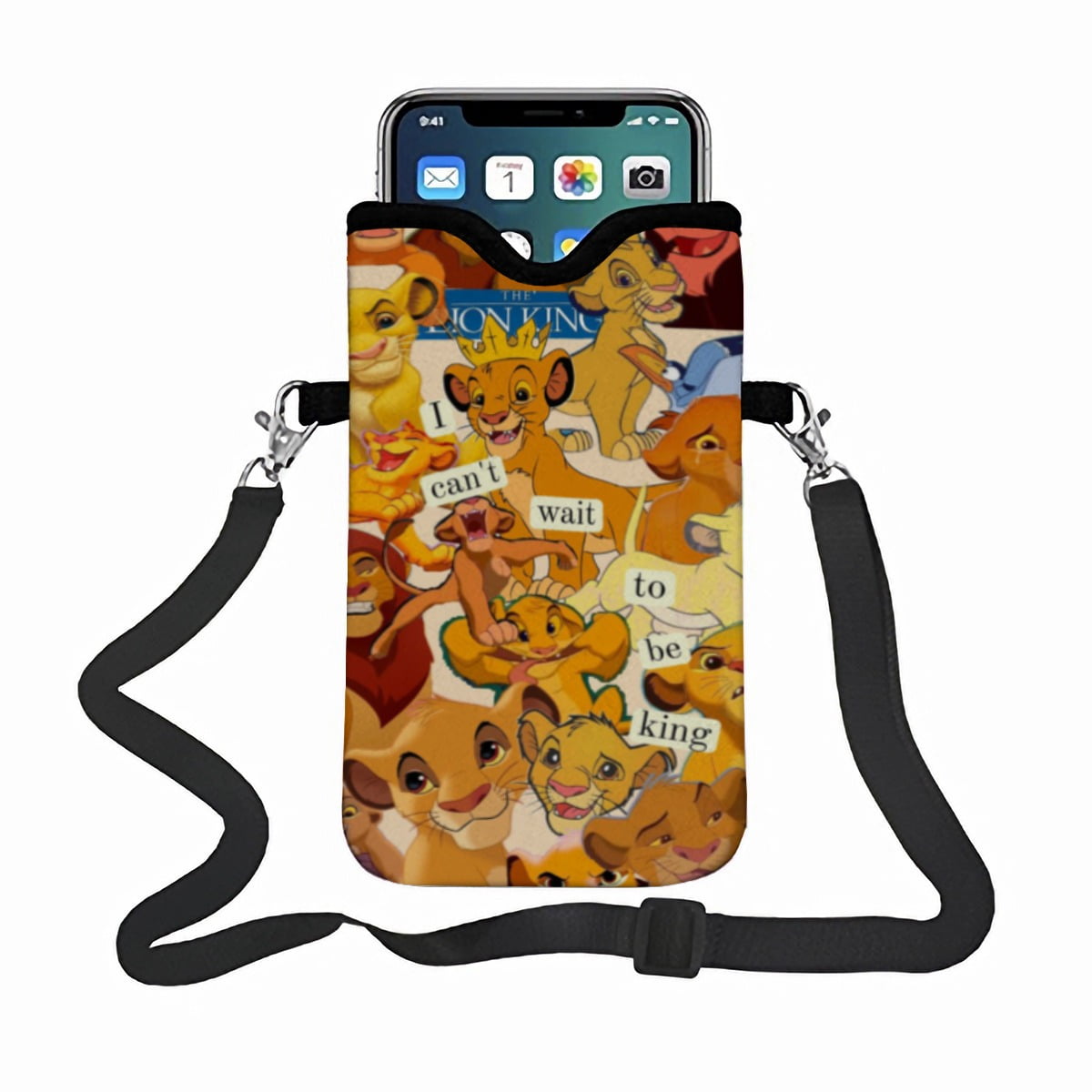 Lion King Simba crossbody phone case, with an adjustable strap small ...