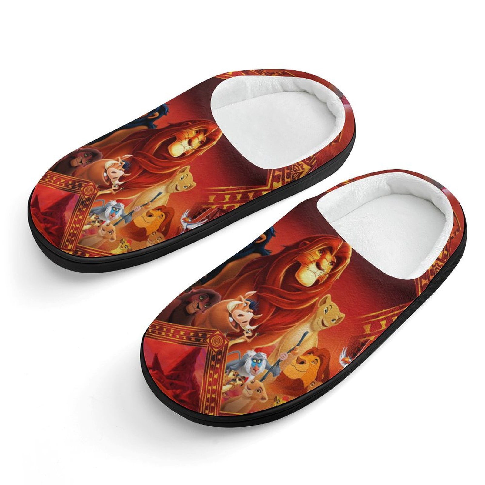The Lion King Slippers for Kids, Cute Soft Plush Anti-slip Fluffy Fuzzy ...