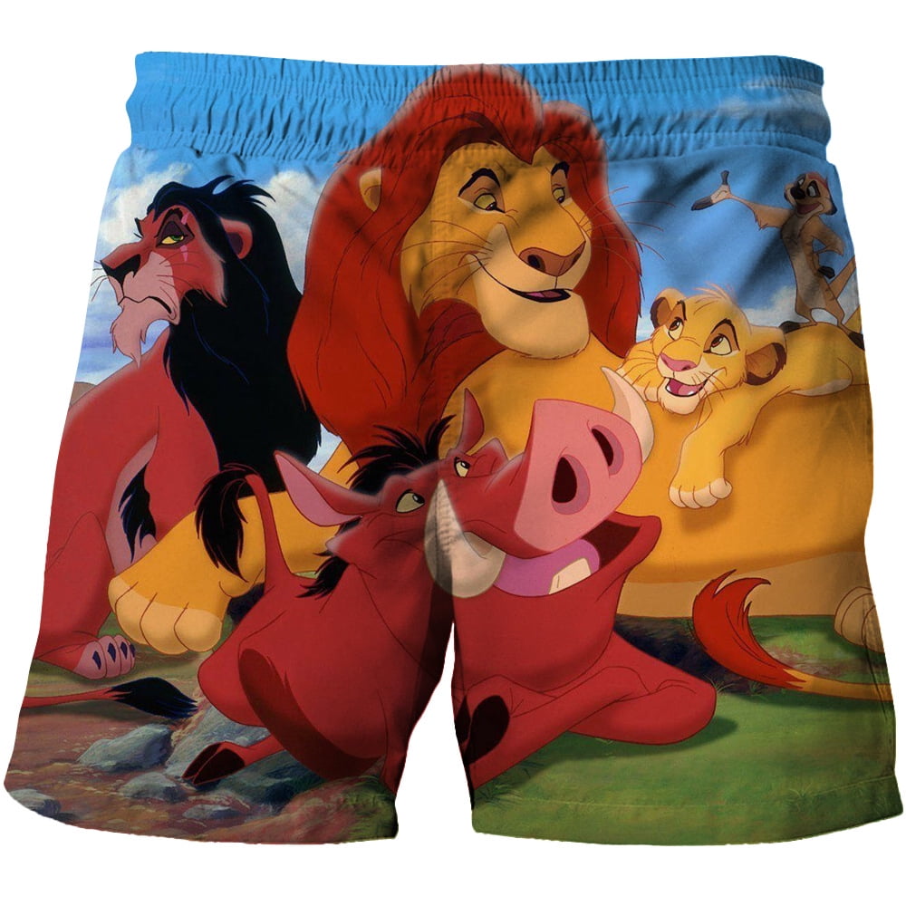 Lion King Swim Trunks Swim Shorts 3D Print Little Boys Quick Dry ...