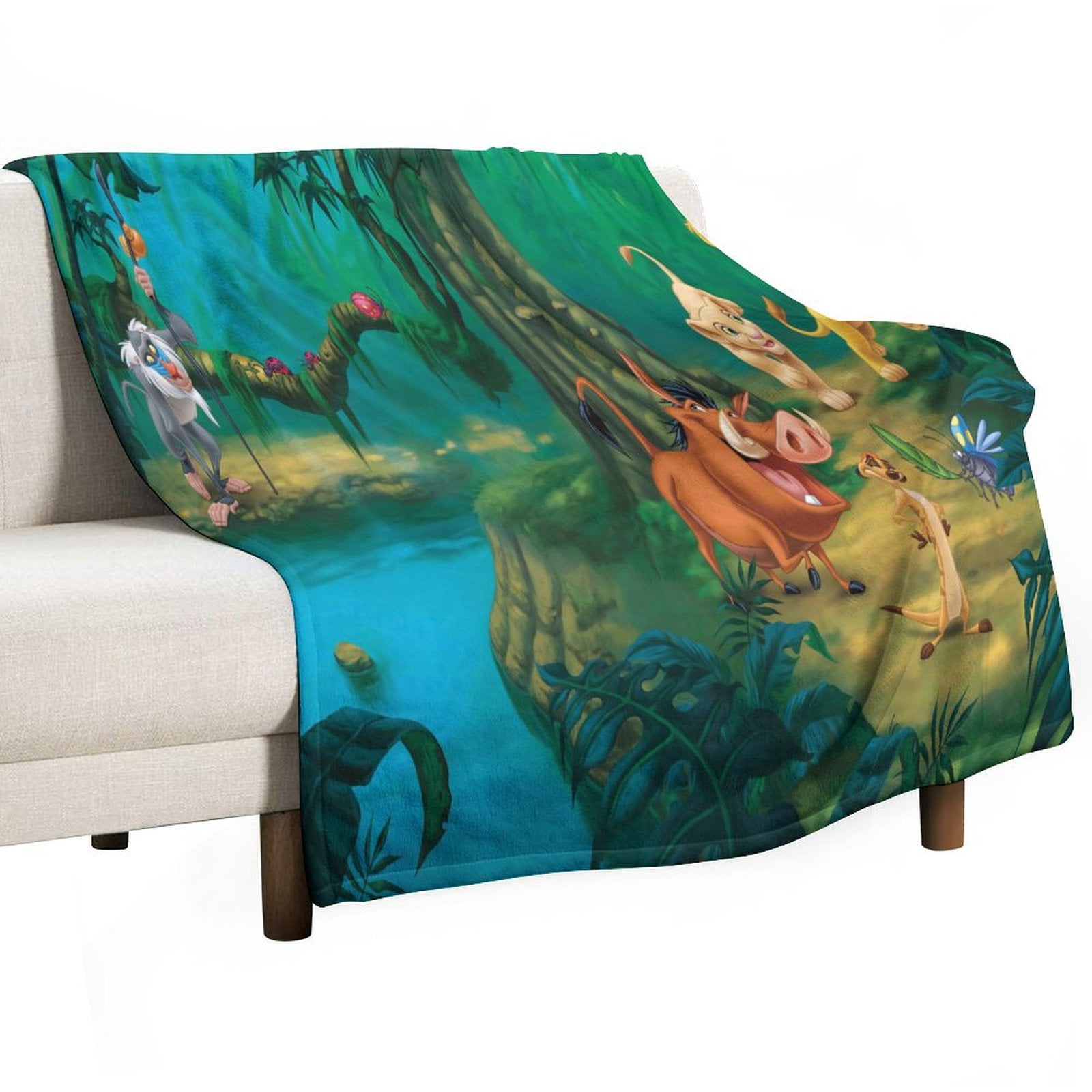 Lion King Urban Jungle Luxury Plush Boys kids Throw Blanket,60"x80 ...