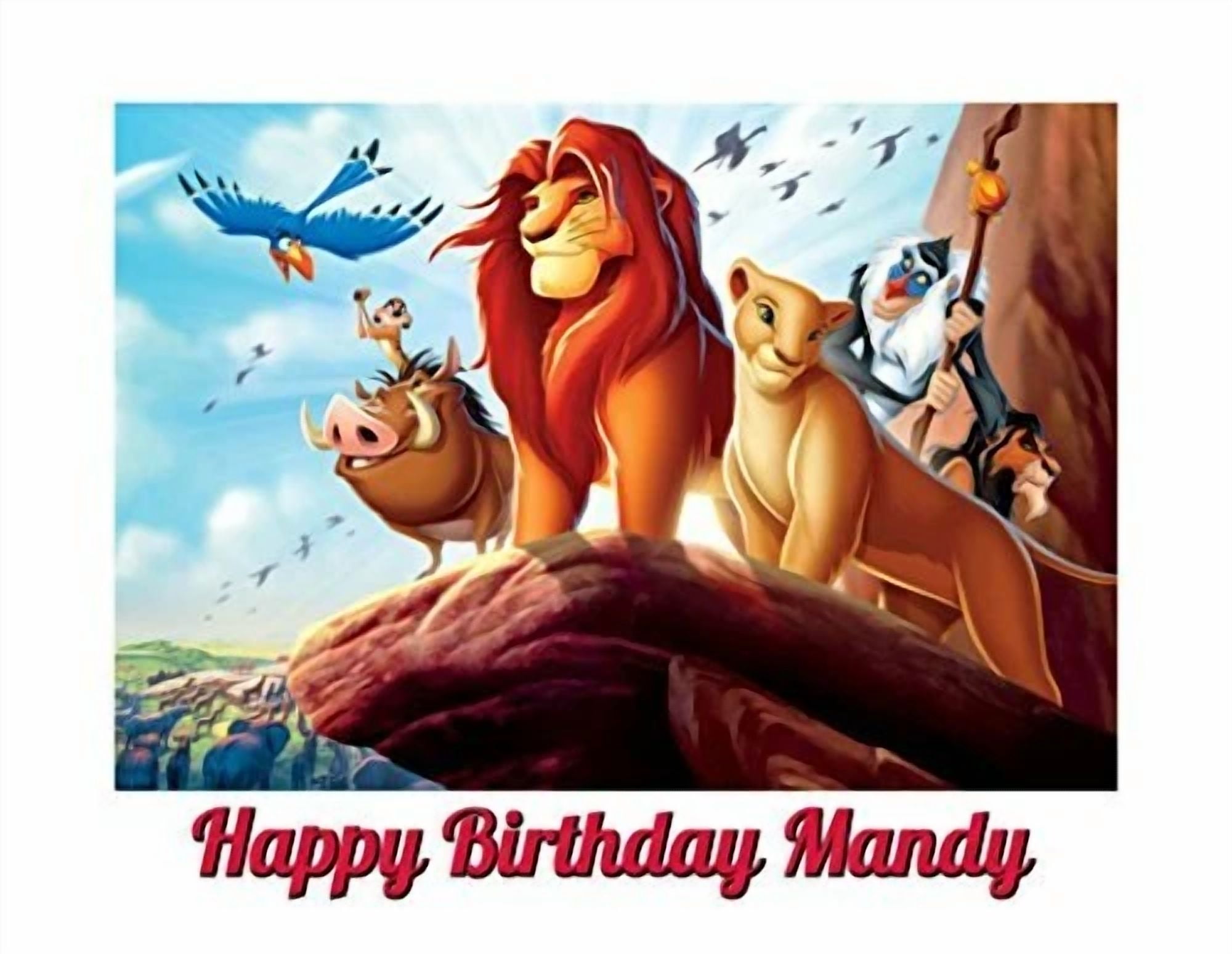 Lion Kingedible Photo Cake Topper - Walmart.com