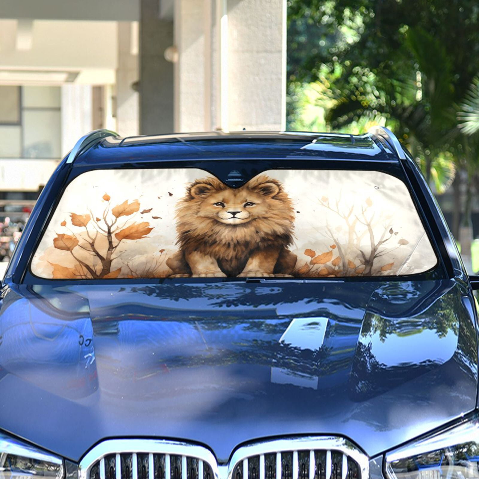 Lion Leaves Browm Automotive Front Car Windshield Sun Shade Reflector ...