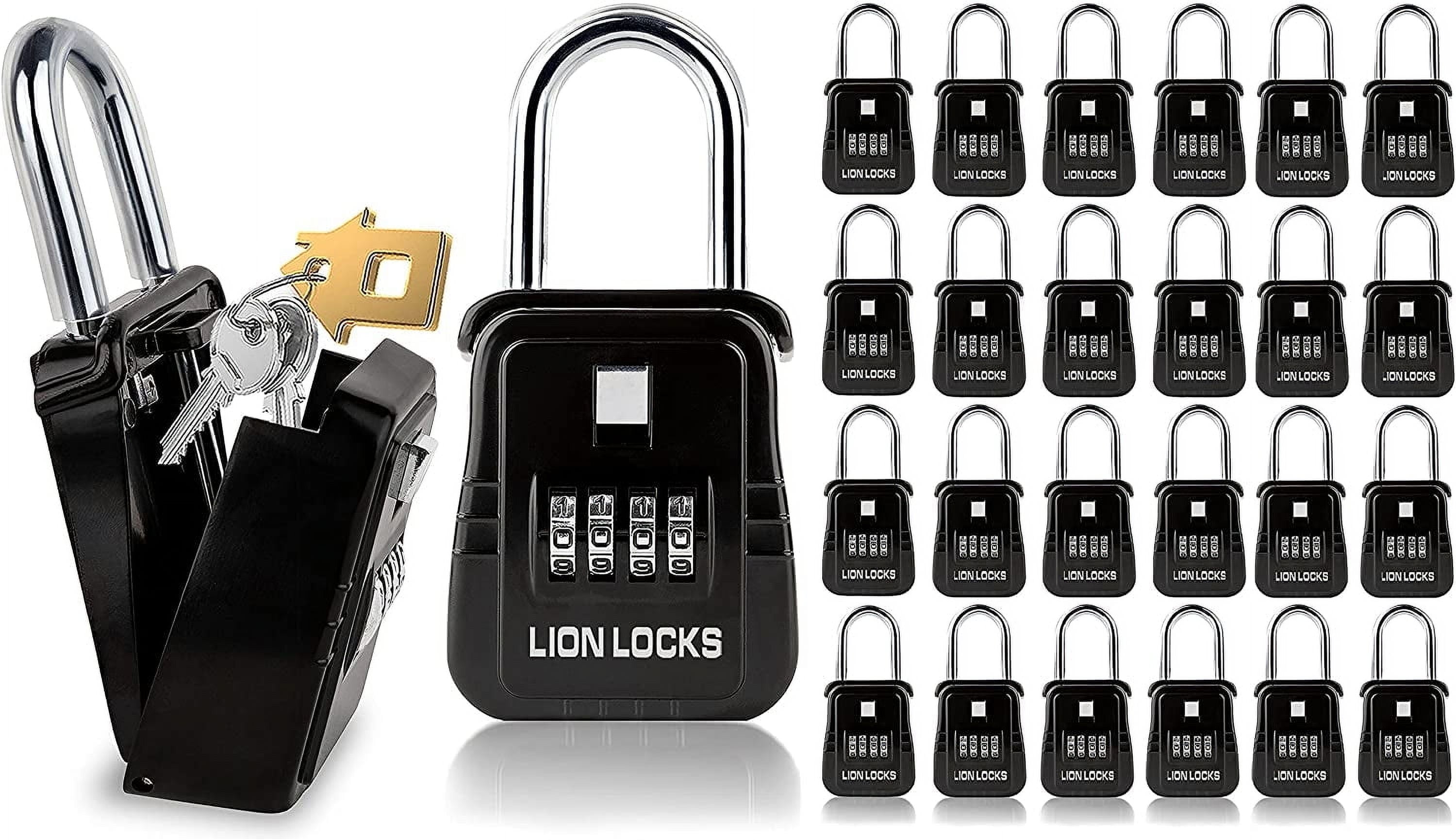 Lion Locks 1500 Key Storage Realtor Lock Box with Set-Your-Own ...