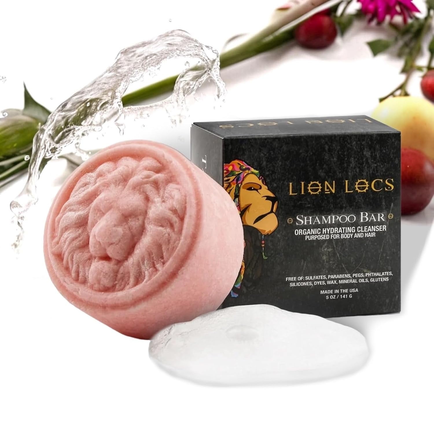 Lion Locs Shampoo Bar & Conditioner - Works for All Hair Types - Dreadlocks, Microlocs ...