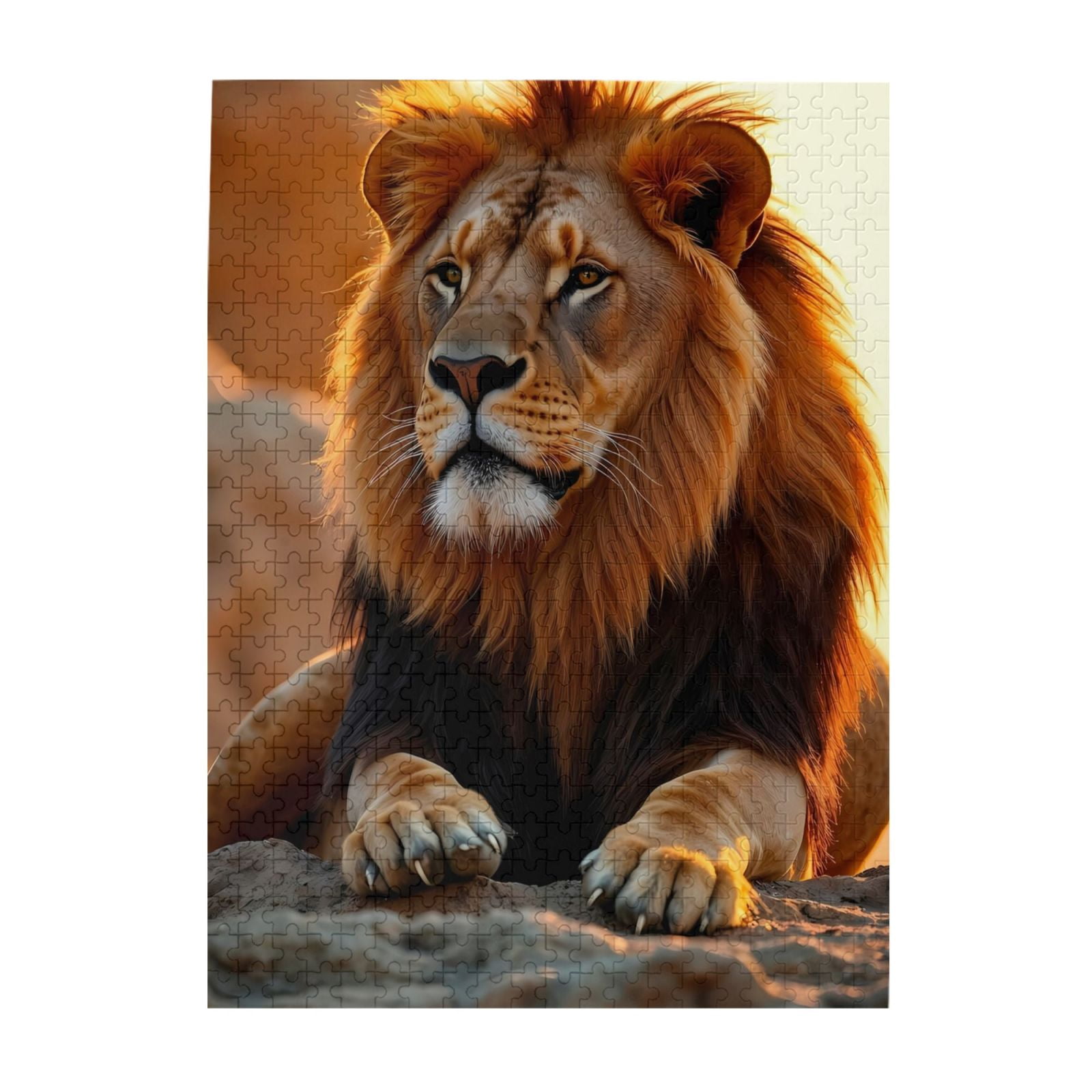 Lion Majestic Mane Predator 1000-Piece Wooden Jigsaw Puzzle for Adults ...