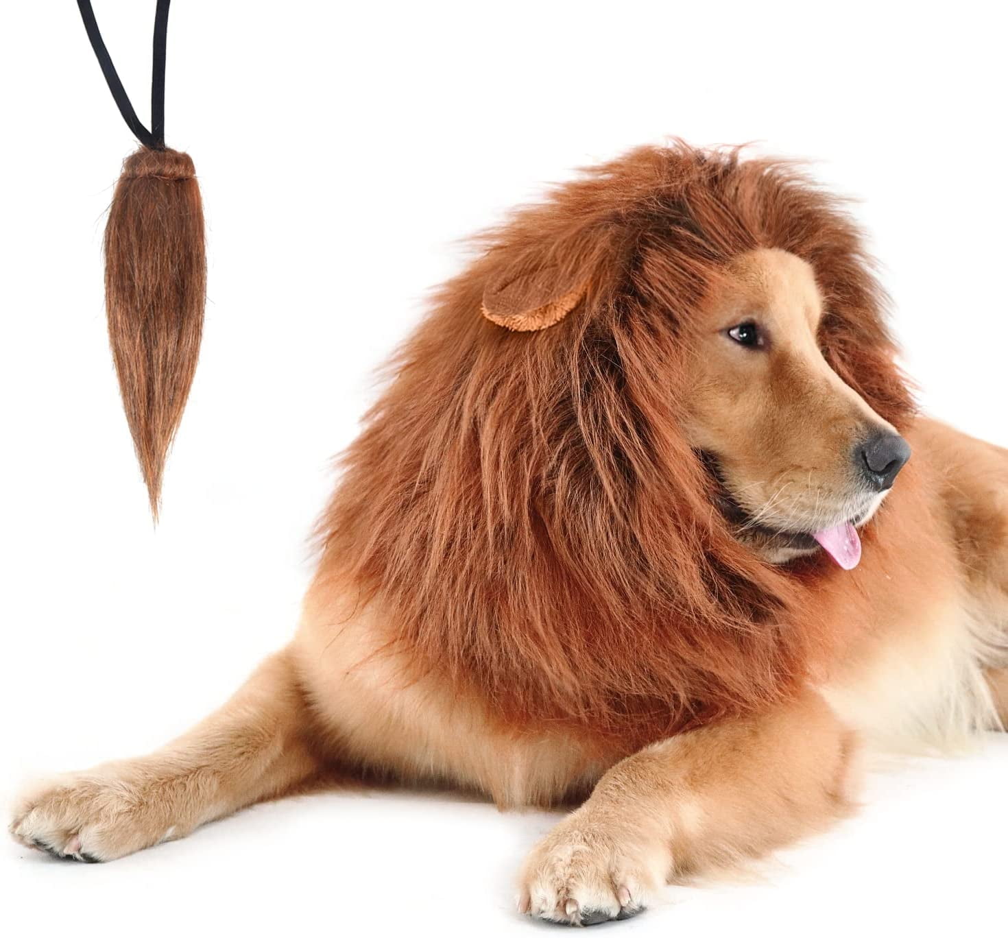 Lion Mane for Dog Costumes, Realistic Lion Wig for Medium to Large ...