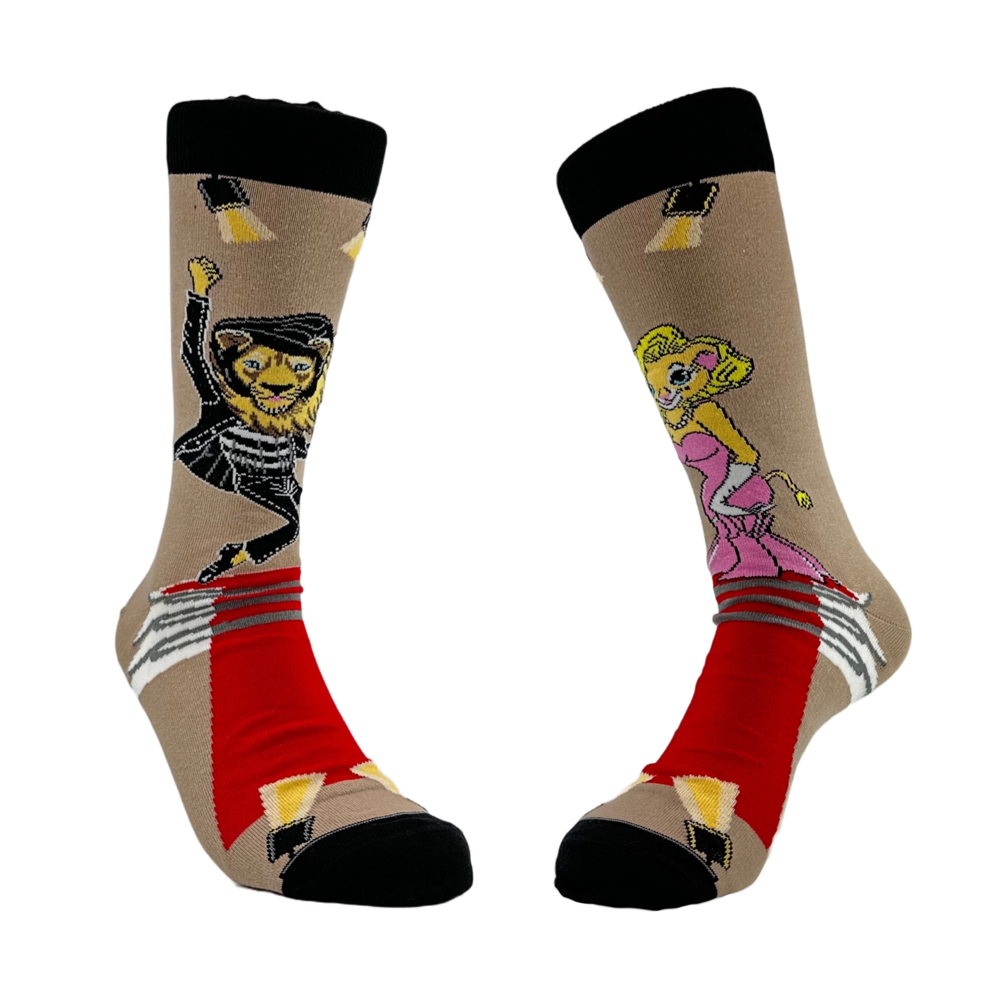 Lion Marylin & Elvis Socks from the Sock Panda (Left / Right) Size ...