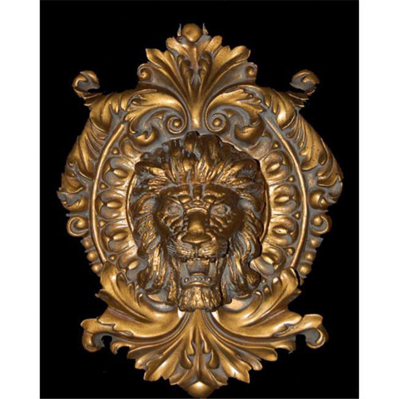 Lion Medallion Plaque - Antique Gold - Walmart.com
