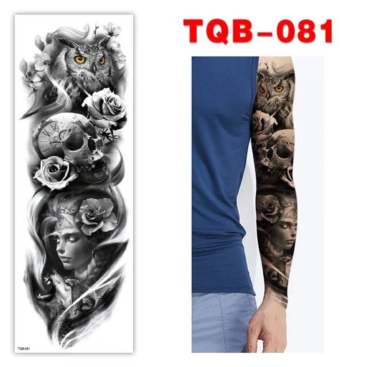 Lion Men Waterproof Temporary Tattoos Stickers Full Arm Sticker Large ...