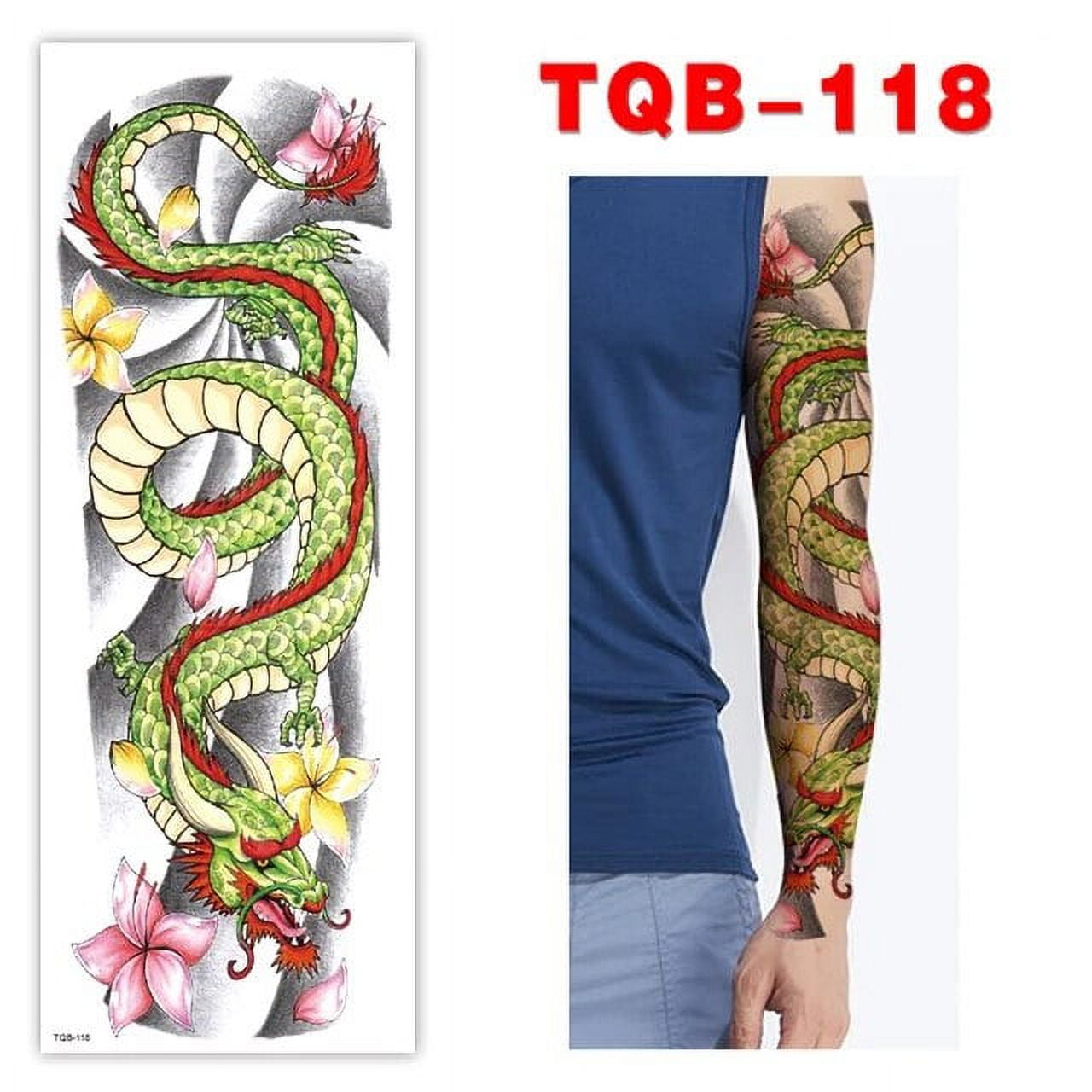 Lion Men Waterproof Temporary Tattoos Stickers Full Arm Sticker Large ...