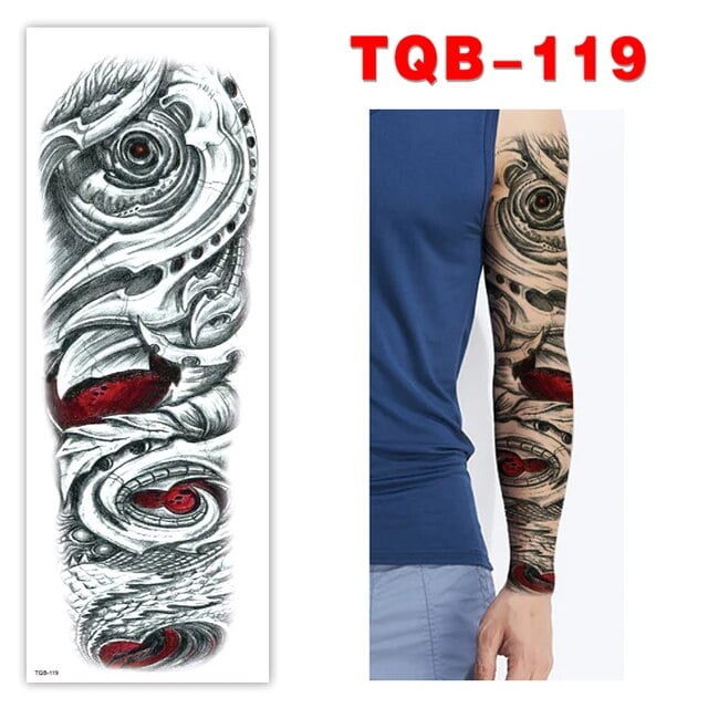 Lion Men Waterproof Temporary Tattoos Stickers Full Arm Sticker Large ...