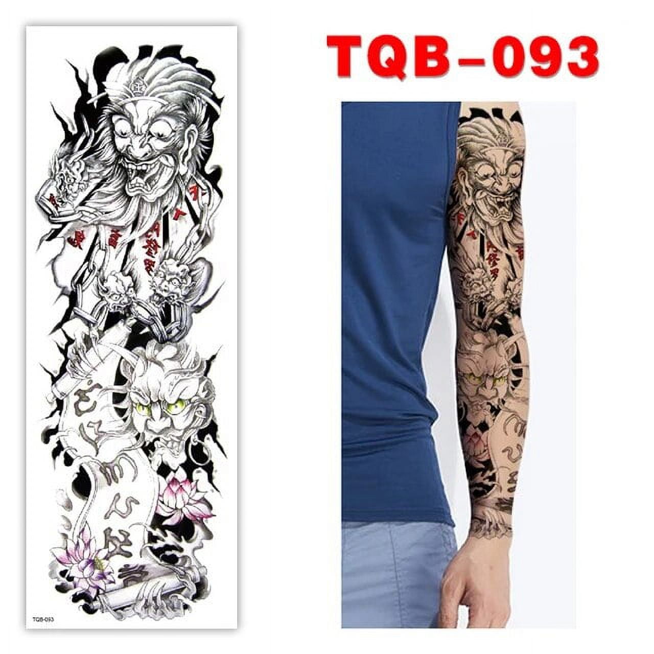 Lion Men Waterproof Temporary Tattoos Stickers Full Arm Sticker Large ...