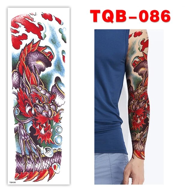 Lion Men Waterproof Temporary Tattoos Stickers Full Arm Sticker Large ...