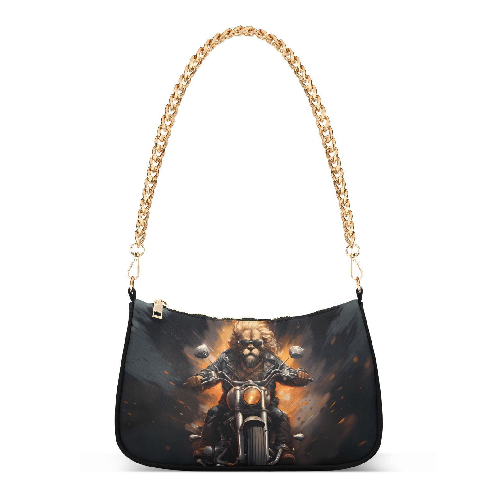 Lion Motorcycle FireWomen Small Shoulder Bag Crossbody Tote Hobo Bags ...