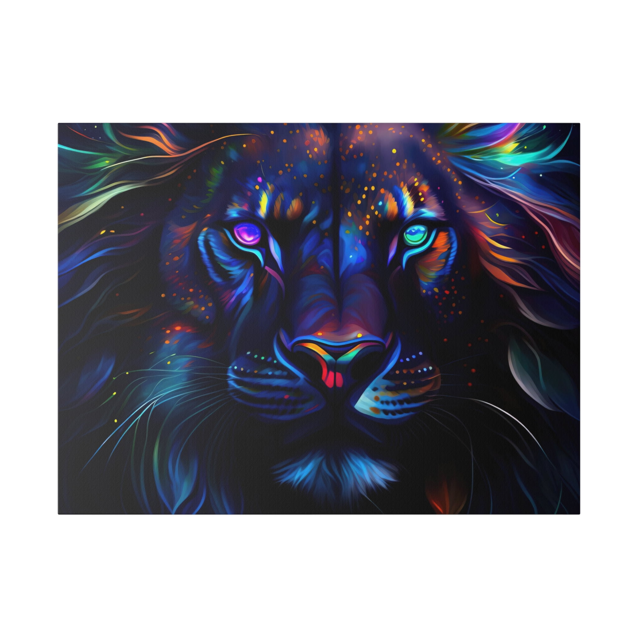 Lion Night Sky Abstract Canvas Wall Art by Stephen Chambers - Walmart.com