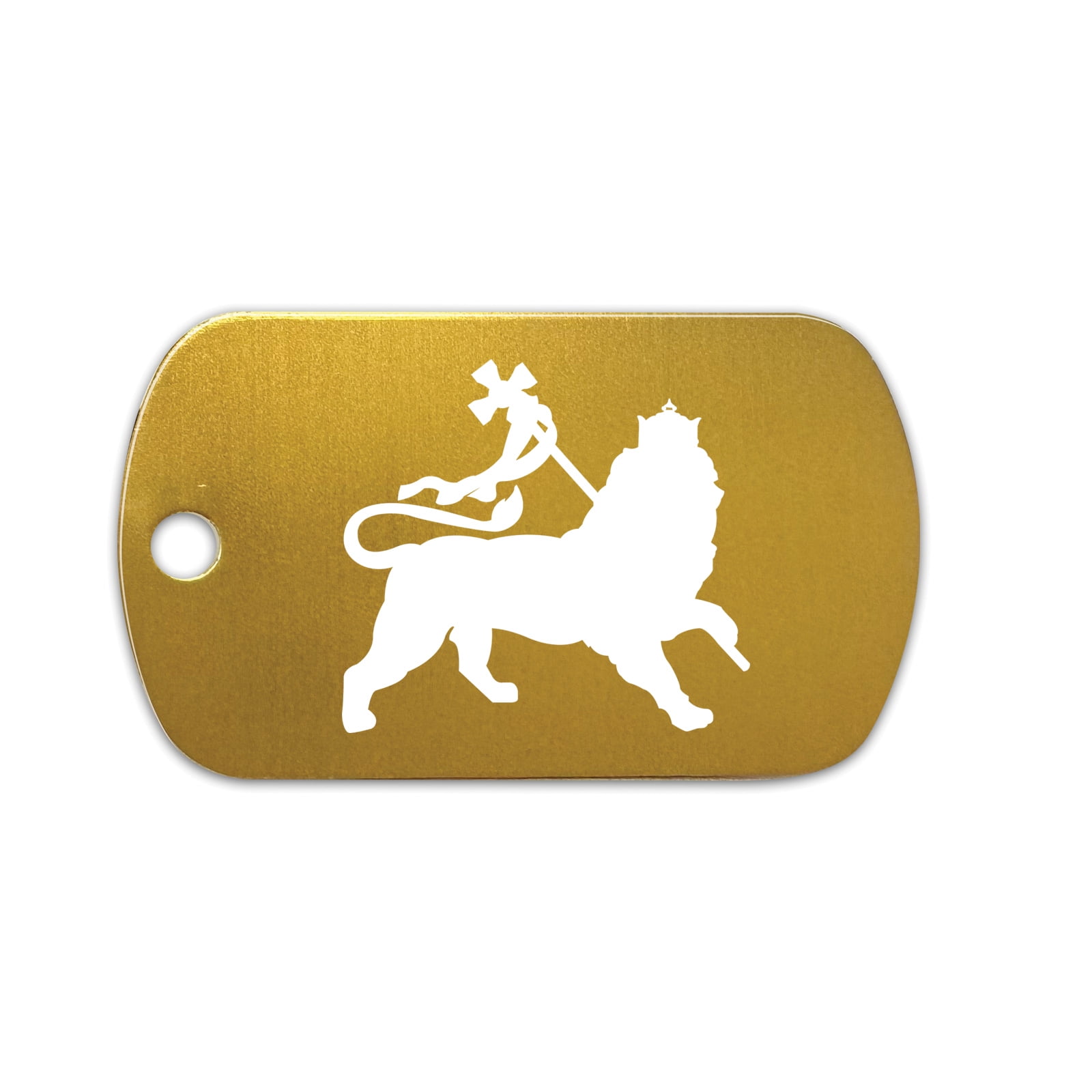 Lion Of Judah GI Dog Tag Aluminum Keychain tribe of jewish - Gold ...