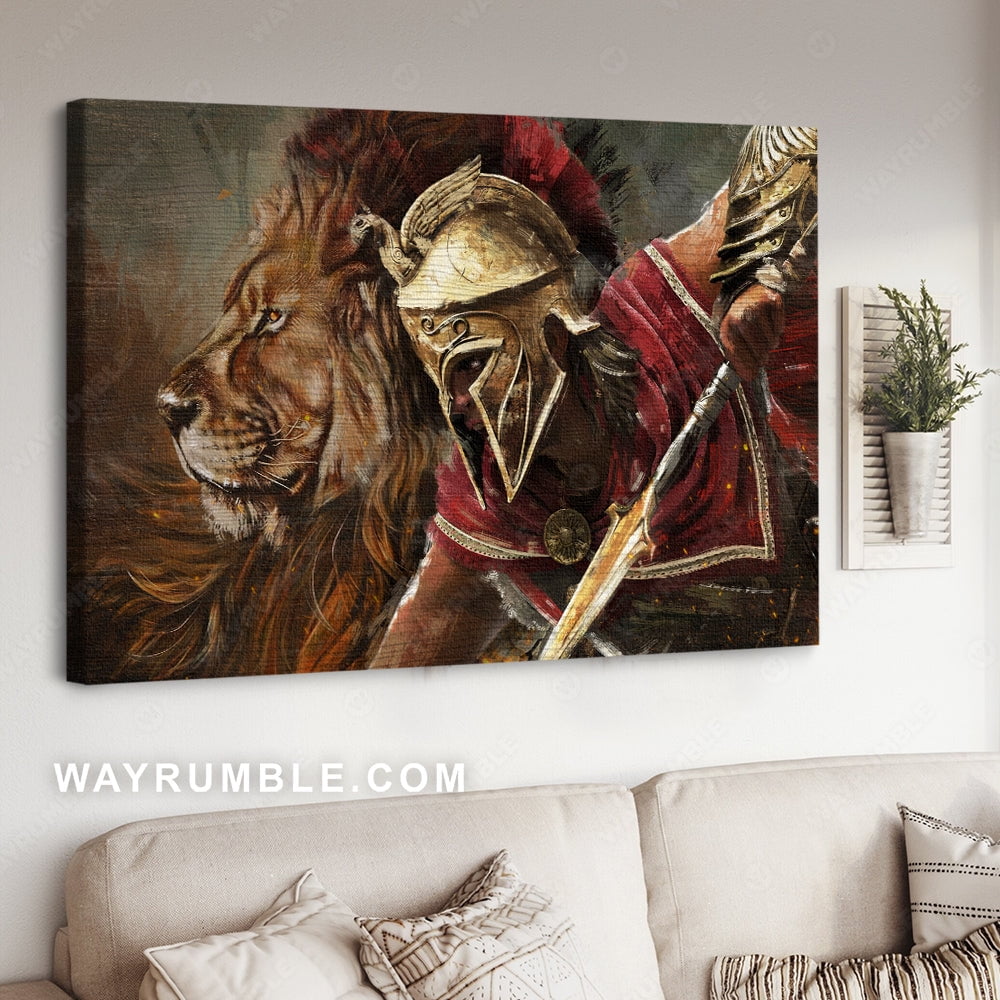 Lion Of Judah, Helmet Of Salvation, Great Painting, A Brave Warrior Of ...
