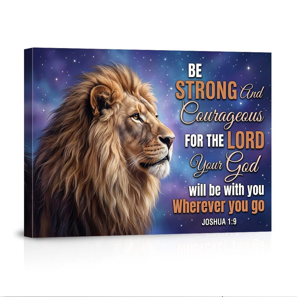 Lion Of Judah Joshua 1 9 Be Strong And Courageous Christian Quote For ...