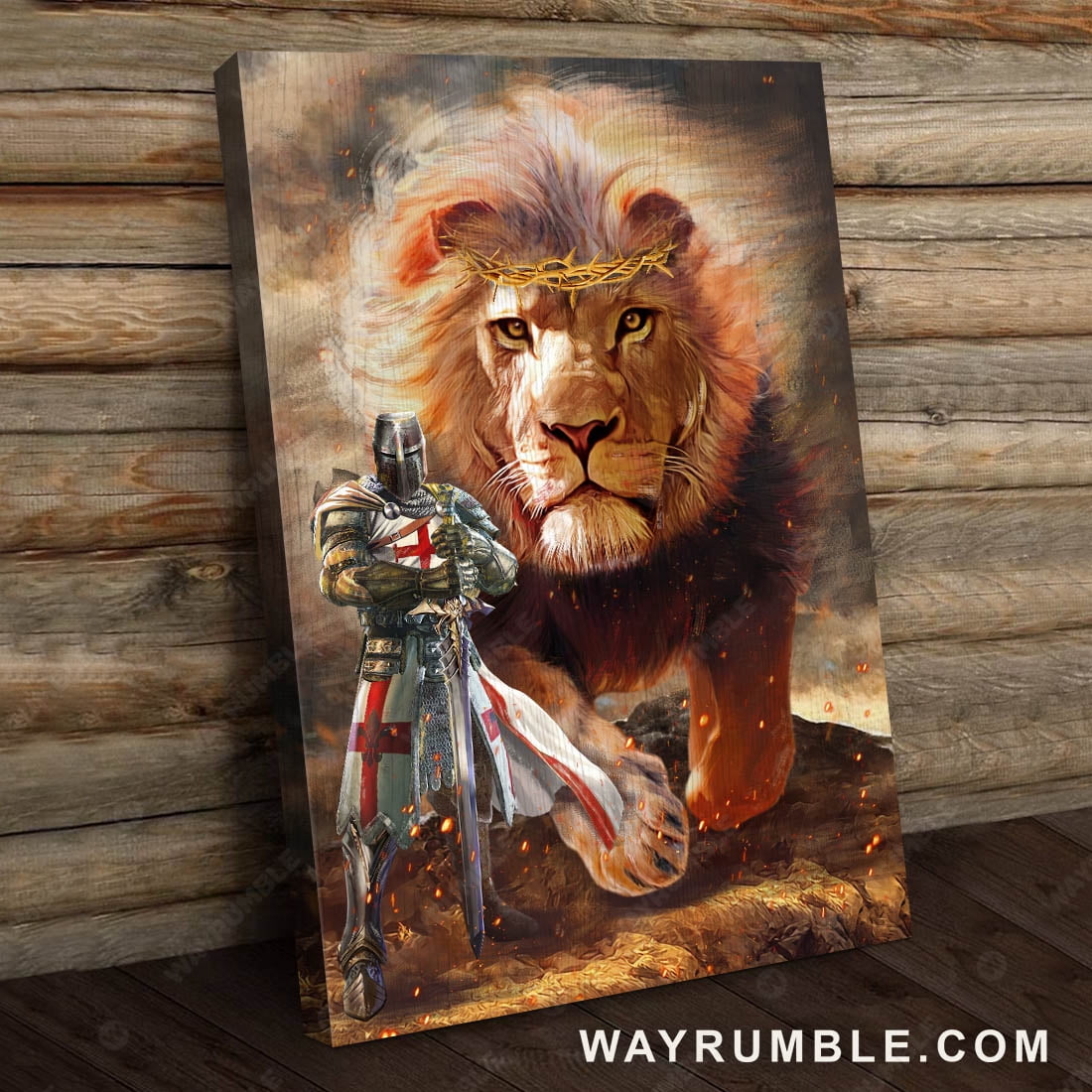 Lion Of Judah, Knight Of God, The Amazing Duo - Jesus Portrait Poster ...