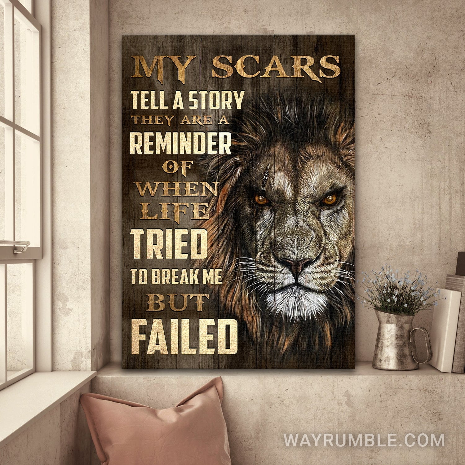 Lion Of Judah, My Scars Tell A Story - Jesus Portrait Poster Prints ...