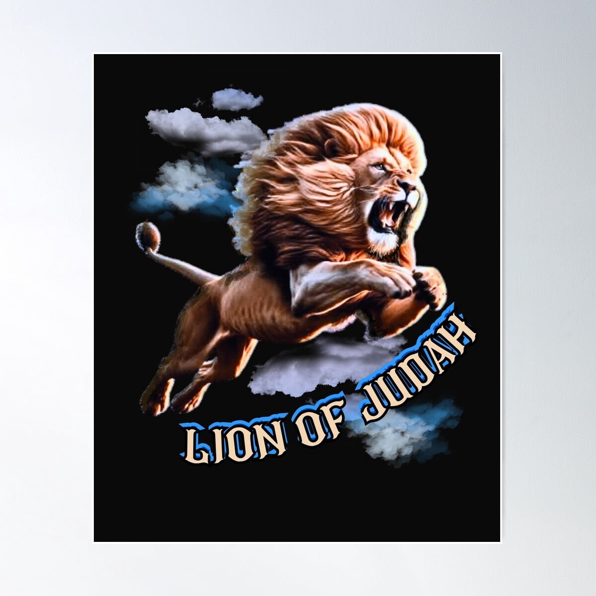 Lion Of Judah Poster Wall Art, Modern Wall Decor For Living Room ...
